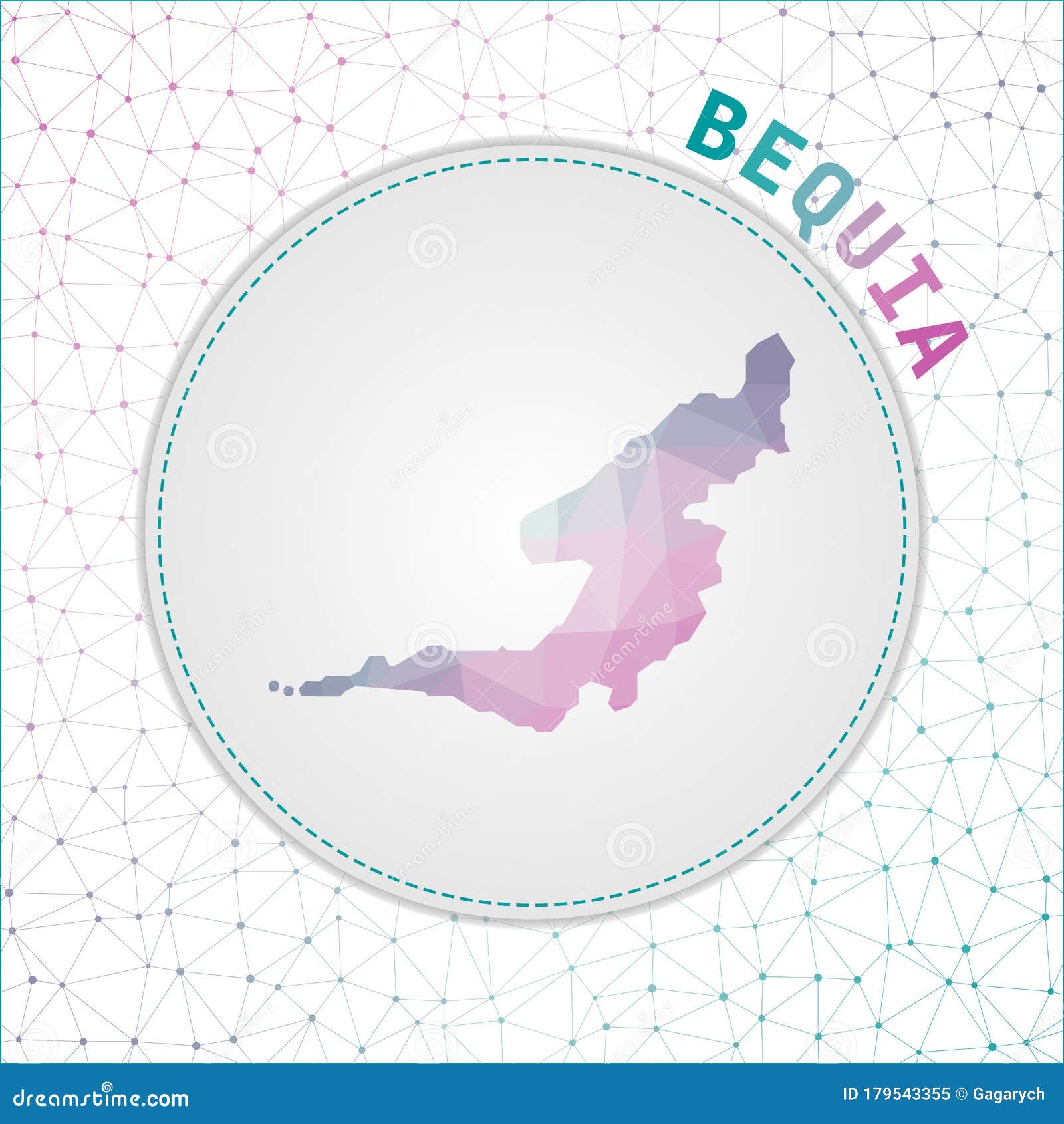 Bequia - Colorful Low Poly Island Shape. Vector Illustration ...