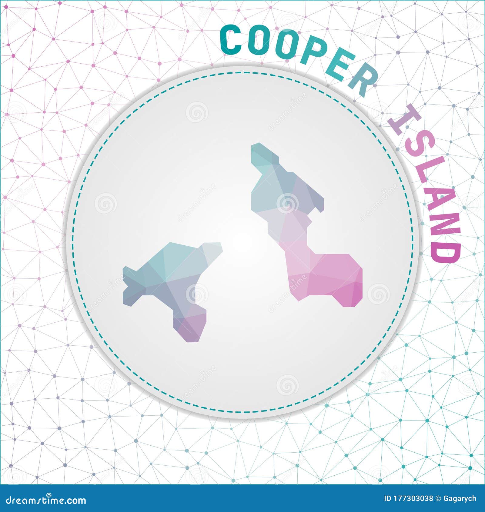Vector Polygonal Cooper Island Map. Stock Vector - Illustration of ...