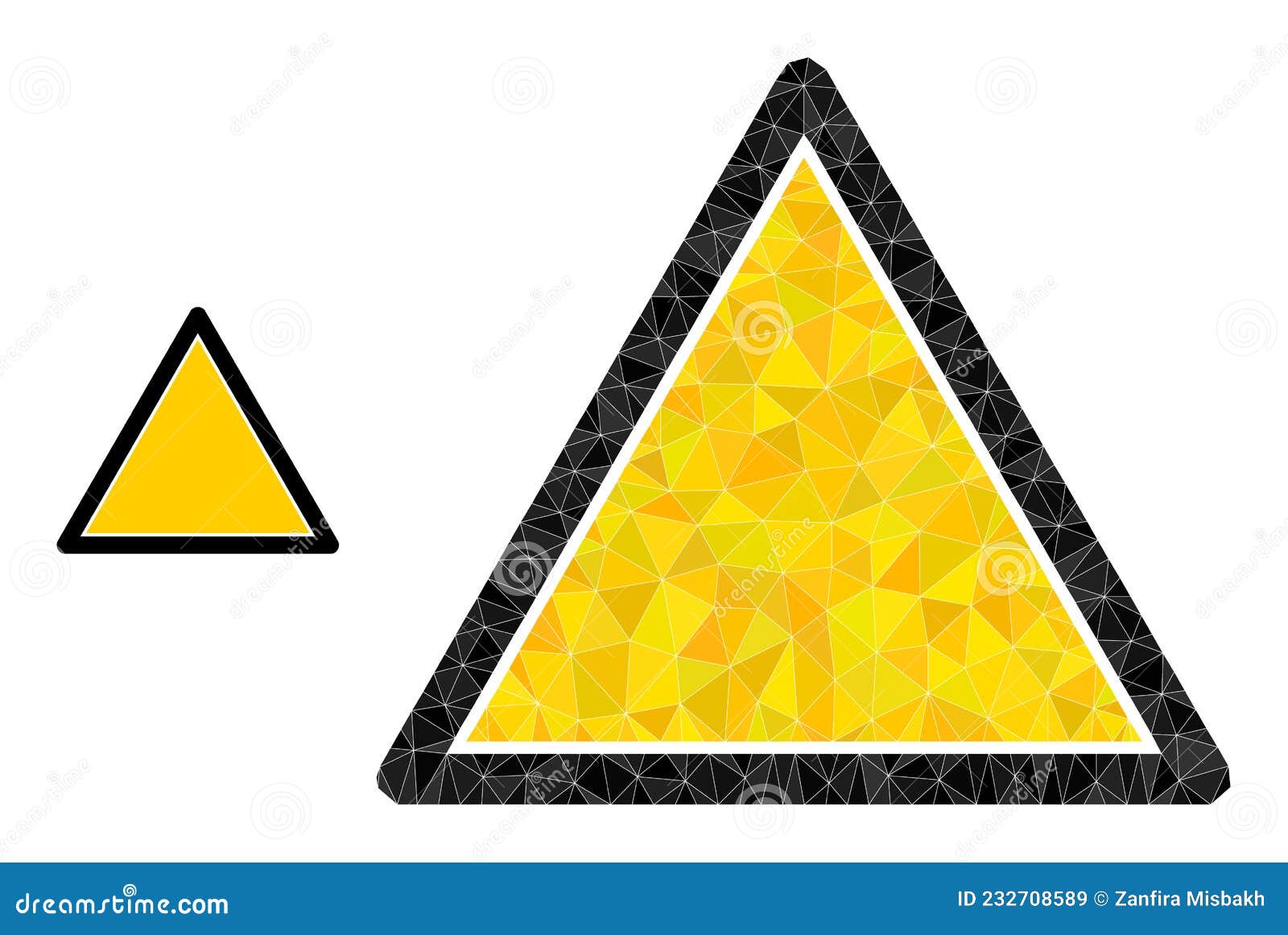 Danger Triangle Sign Yellow Background Cartoon Vector | CartoonDealer ...