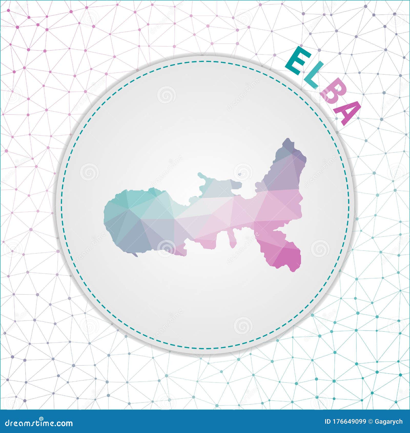 Network Map Of Elba. Island Digital Connections. Cartoon Vector ...