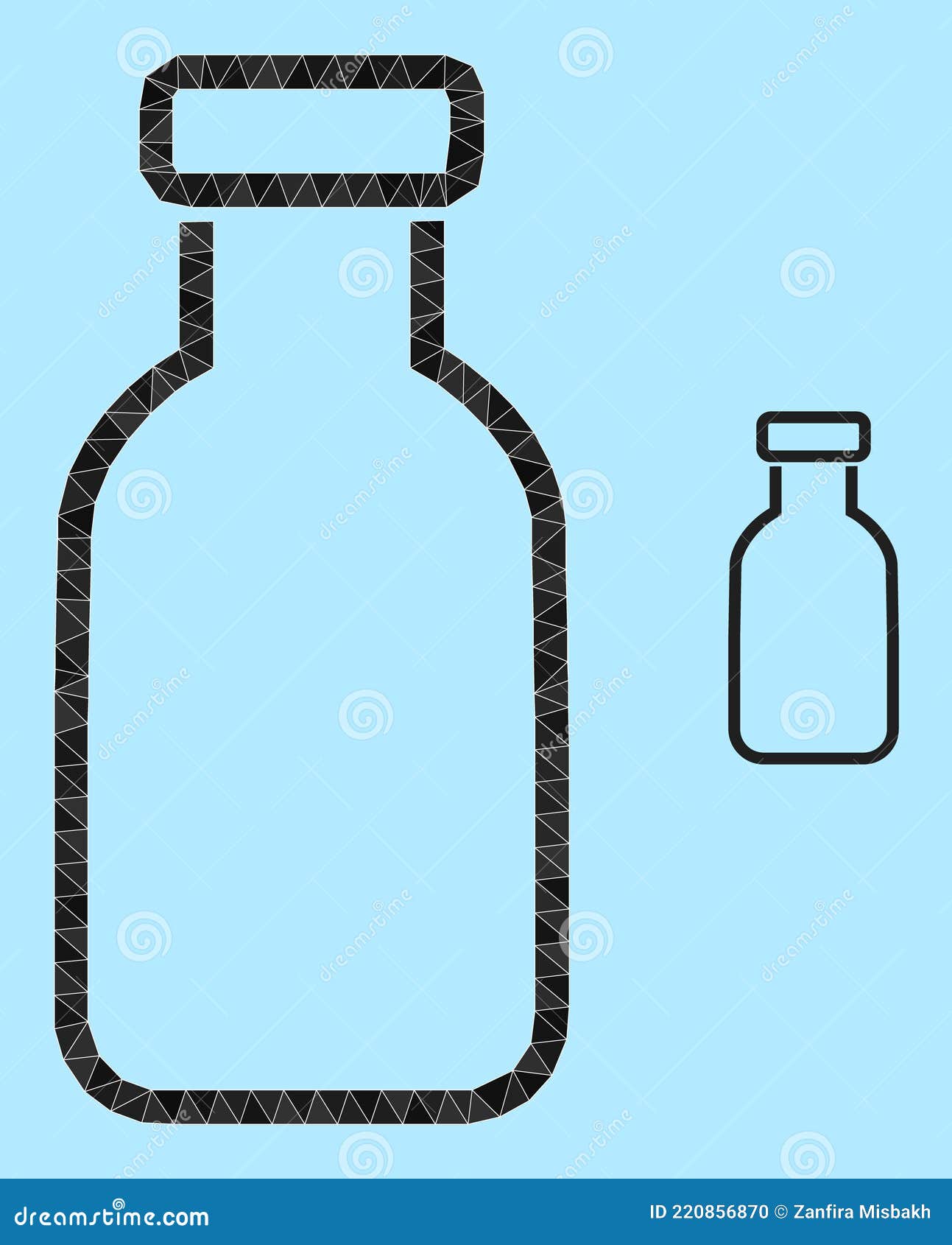 Vector Polygonal Empty Vial Icon Stock Vector - Illustration of tube ...