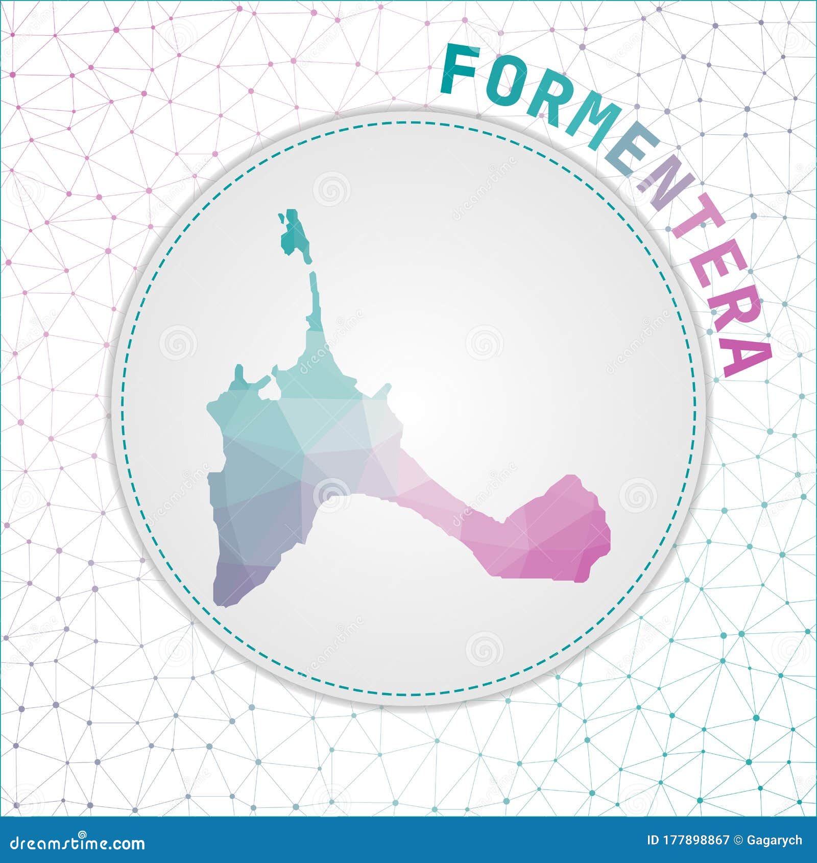 Vector Polygonal Formentera Map. Stock Vector - Illustration of design ...