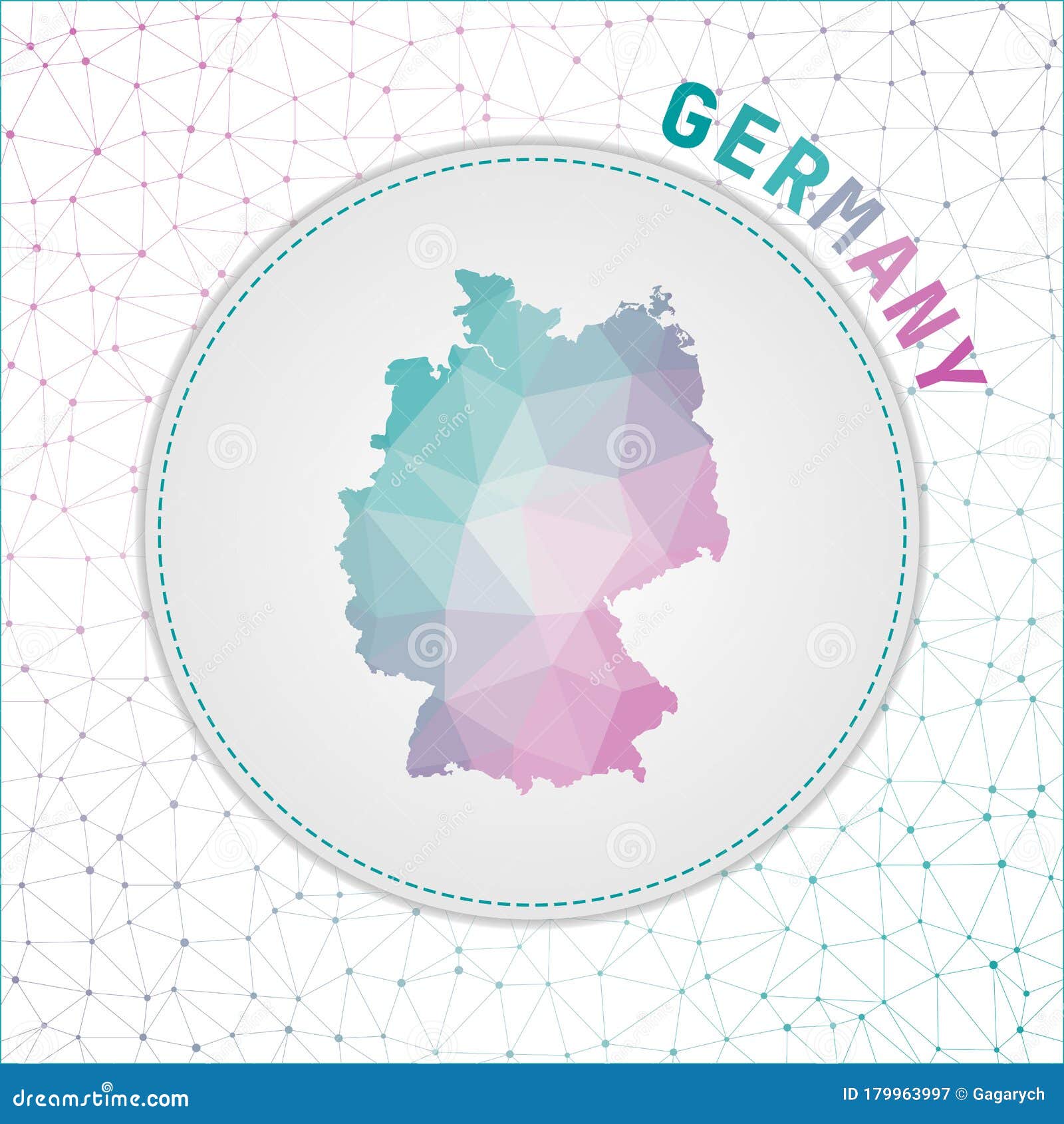 Vector Polygonal Germany Map. Stock Vector - Illustration of banner ...