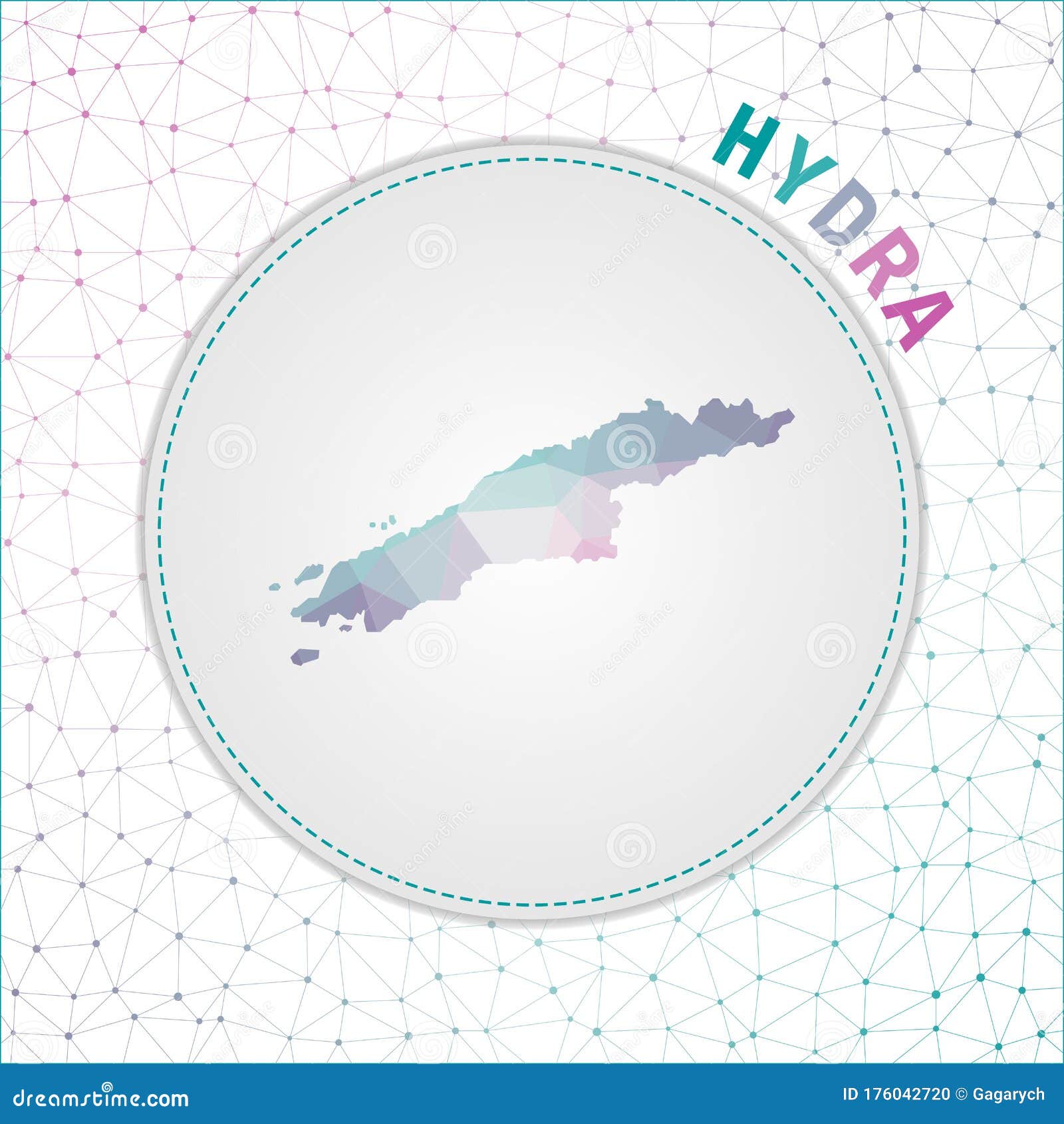 Hydra Network Map. Cartoon Vector | CartoonDealer.com #233156847