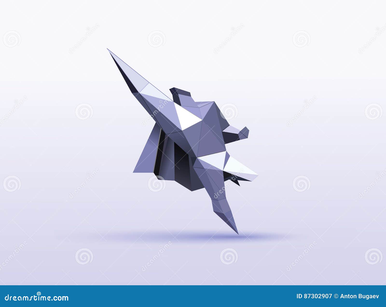 Vector Polygonal Illustration of Flying Super Hero Character Stock ...
