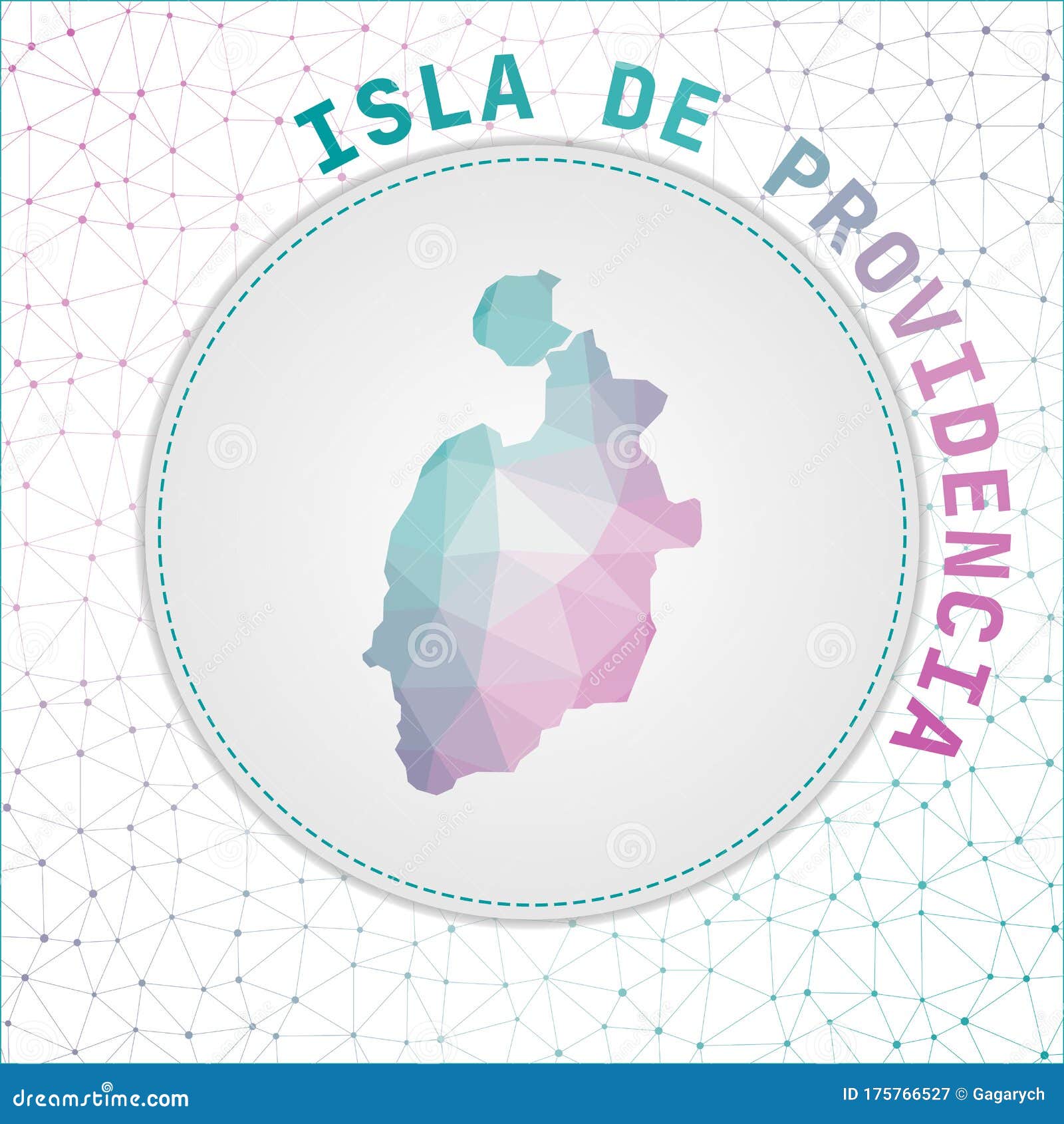 Vector Polygonal Isla De Providencia Map. Stock Vector - Illustration ...