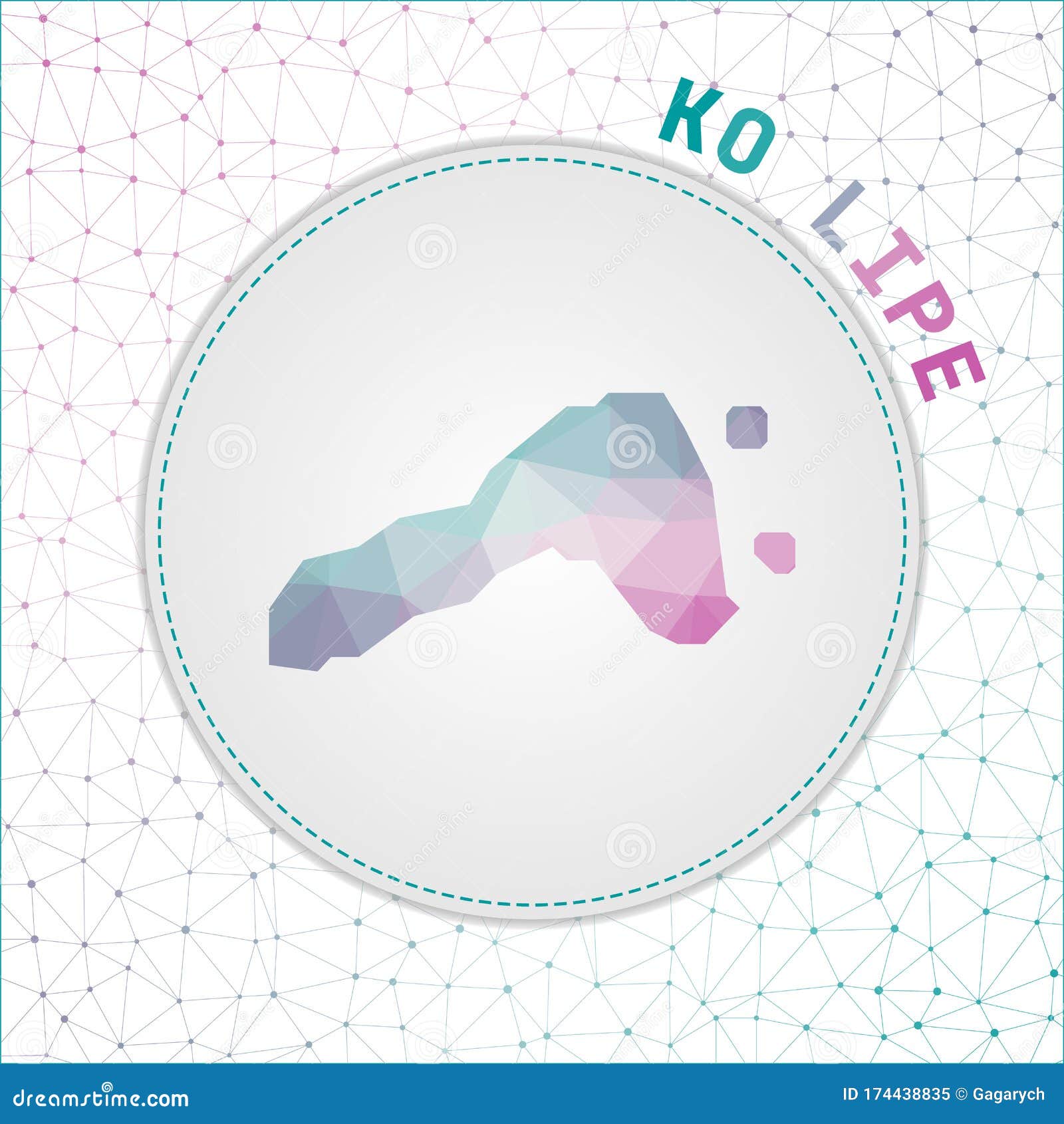 Vector Polygonal Ko Lipe Map. Stock Vector - Illustration of graphic ...