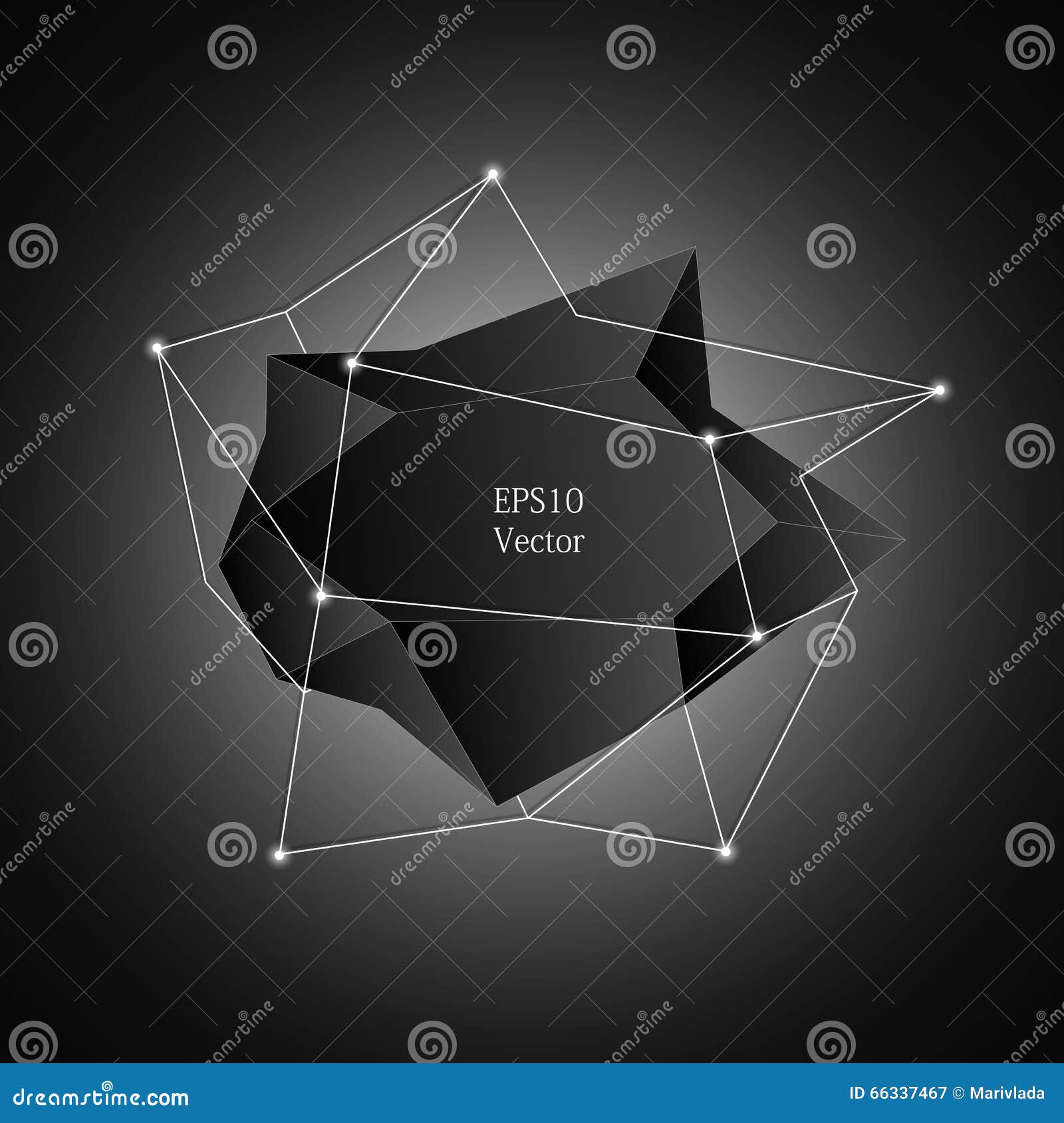 Vector polygonal label stock vector. Illustration of perspective - 66337467