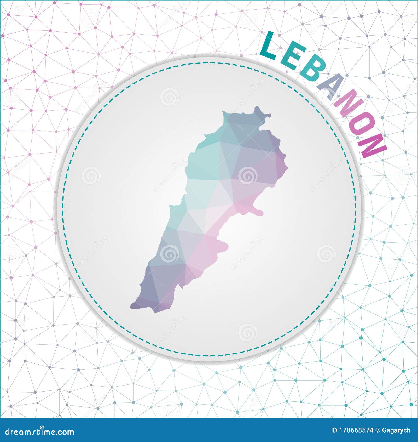 Vector Polygonal Lebanon Map. Stock Vector - Illustration of lebanon ...