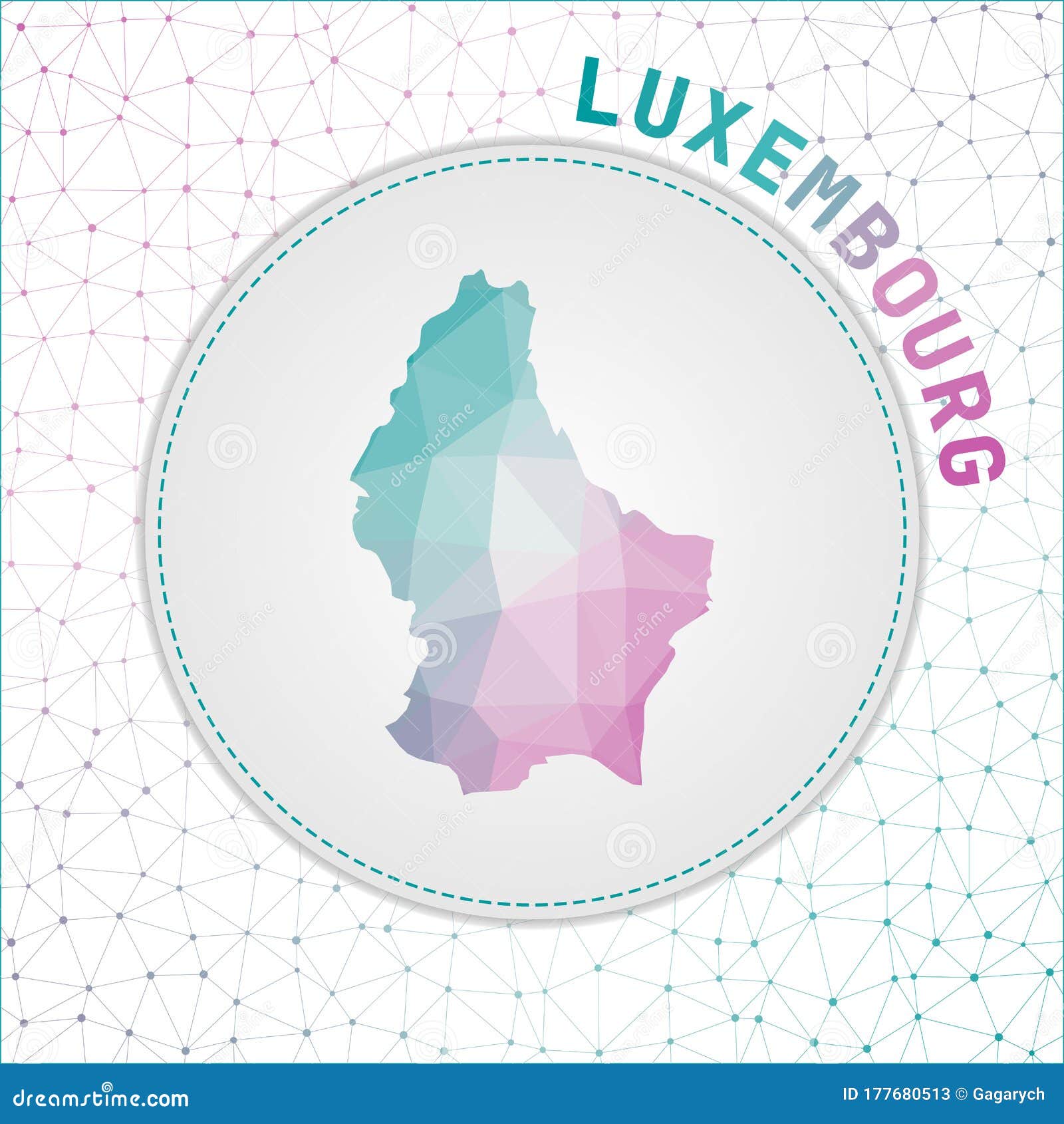 Vector Polygonal Luxembourg Map. Stock Vector - Illustration of ...