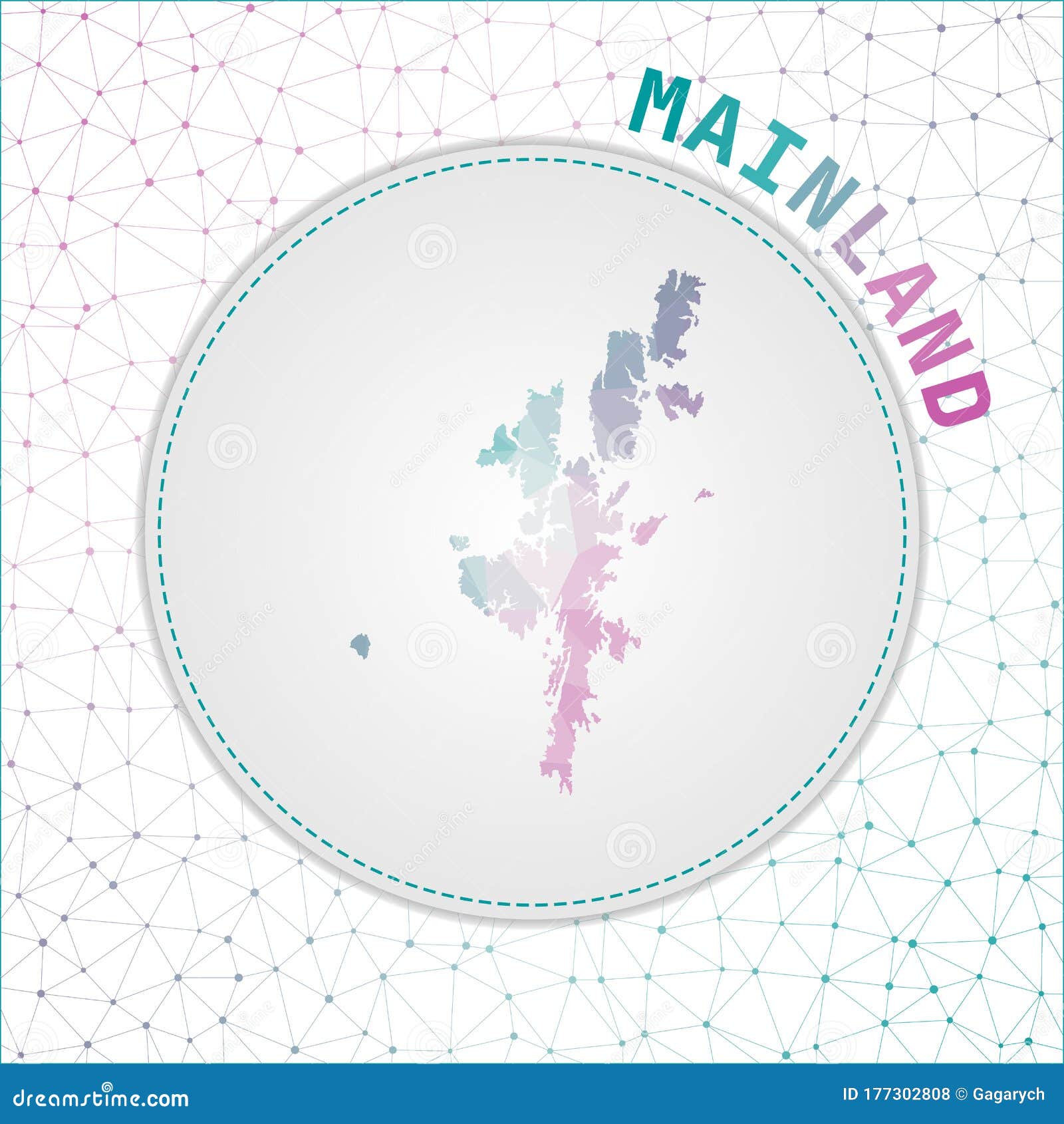 Vector Polygonal Mainland Map. Stock Vector - Illustration of kingdom ...