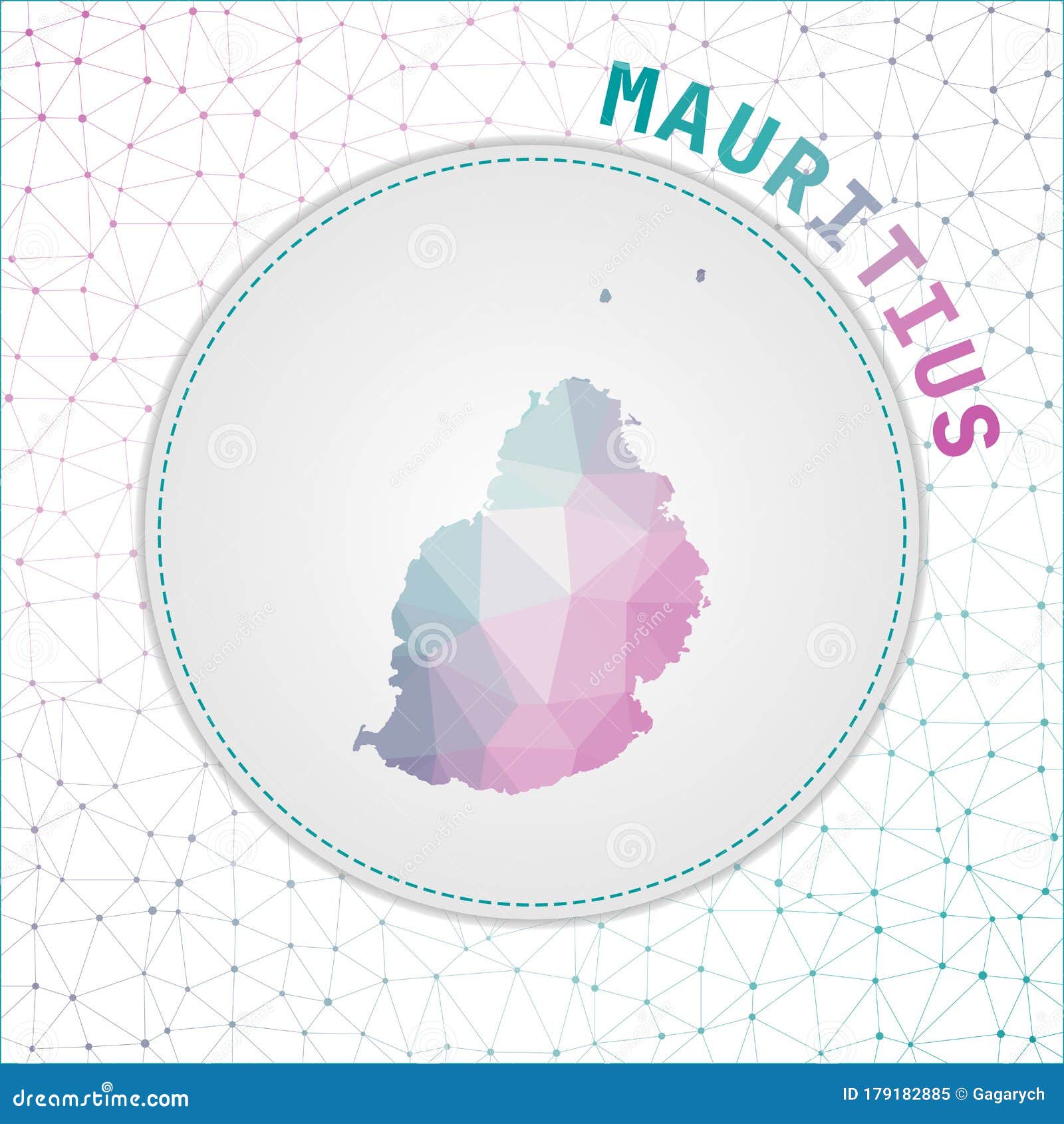 Vector Polygonal Mauritius Map. Stock Vector - Illustration of diamond ...