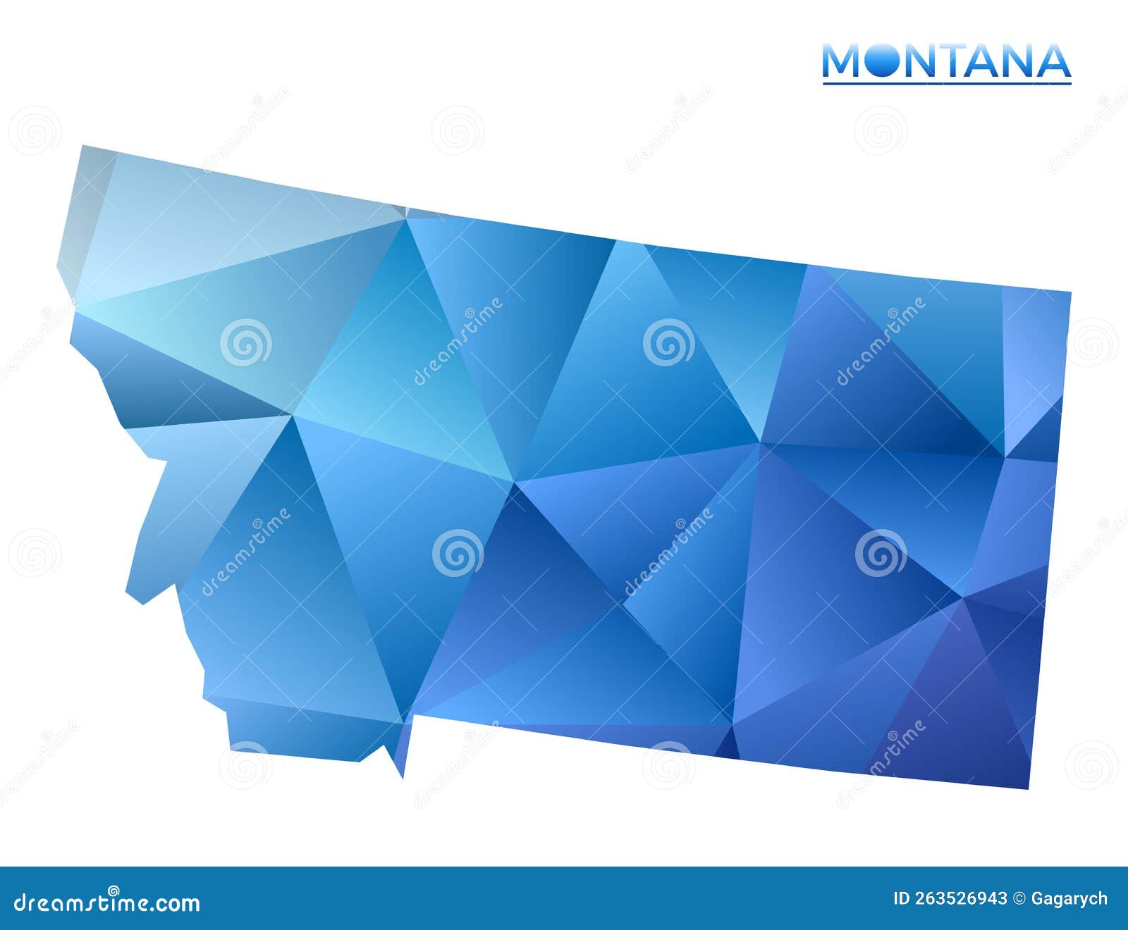 Vector Polygonal Montana Map. Stock Vector - Illustration of north ...
