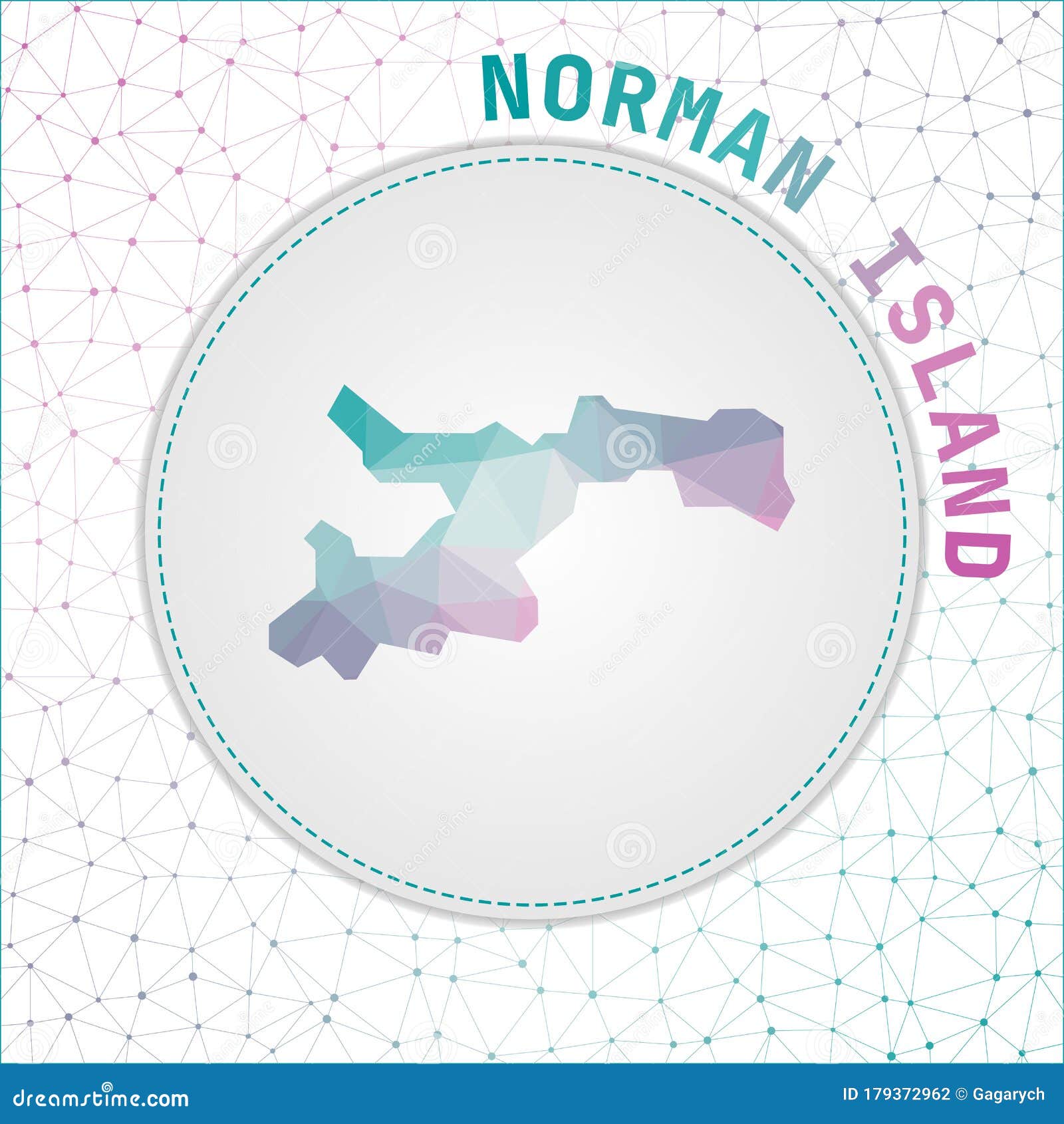 Vector Polygonal Norman Island Map. Stock Vector - Illustration of ...