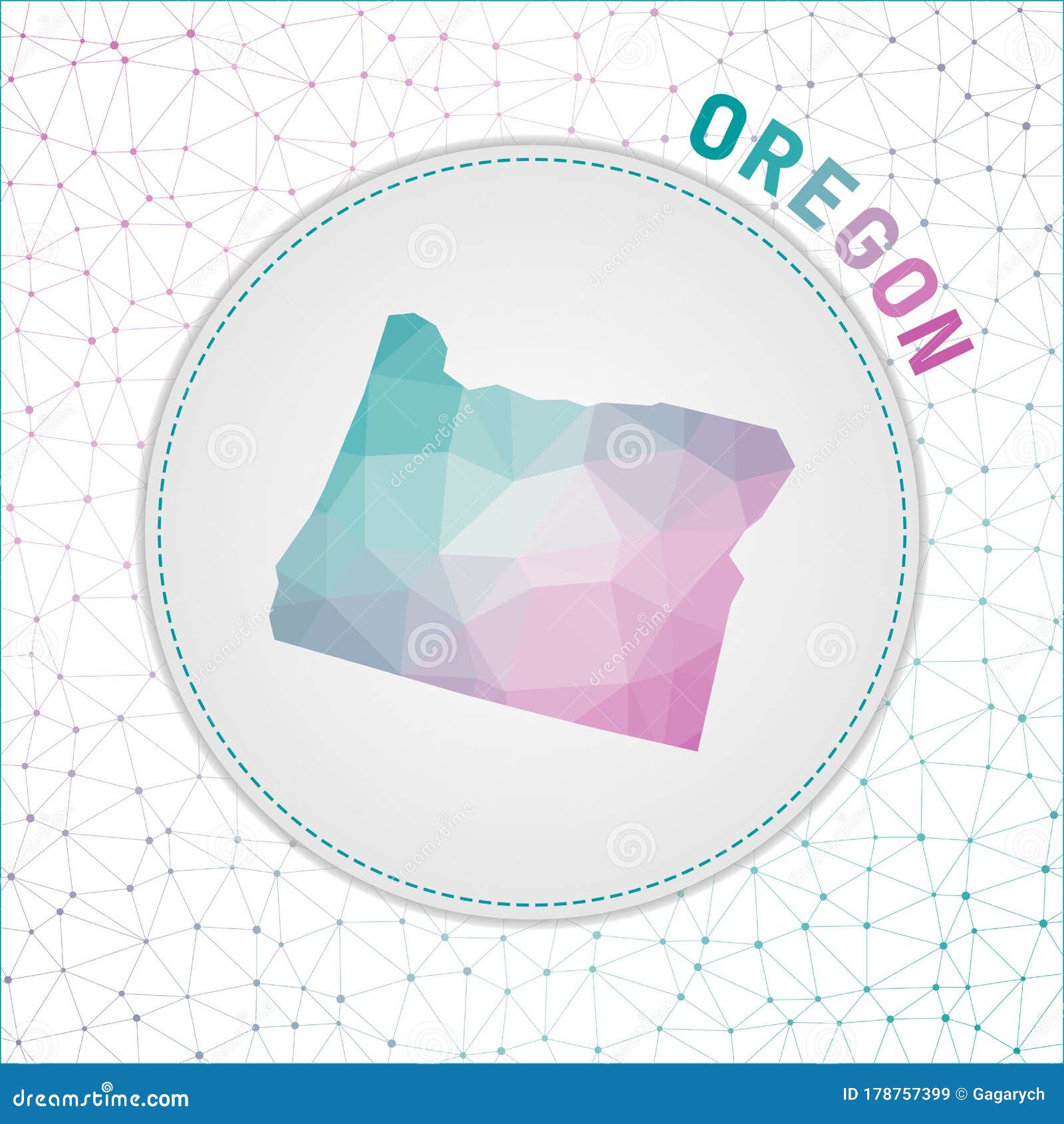 Vector Polygonal Oregon Map. Stock Vector - Illustration of card ...
