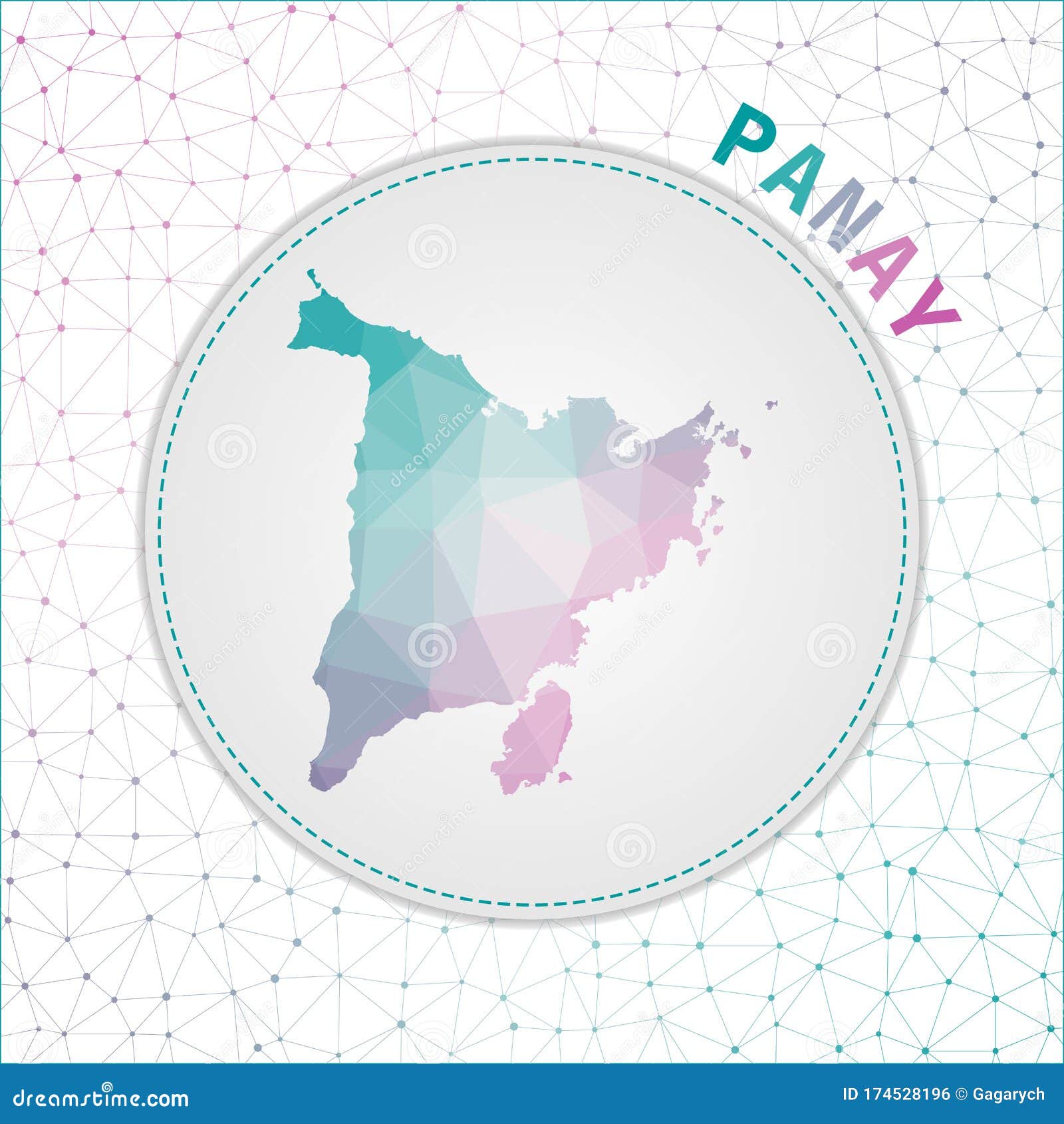 Panay Network, Constellation Style Island Map. Vector Illustration ...