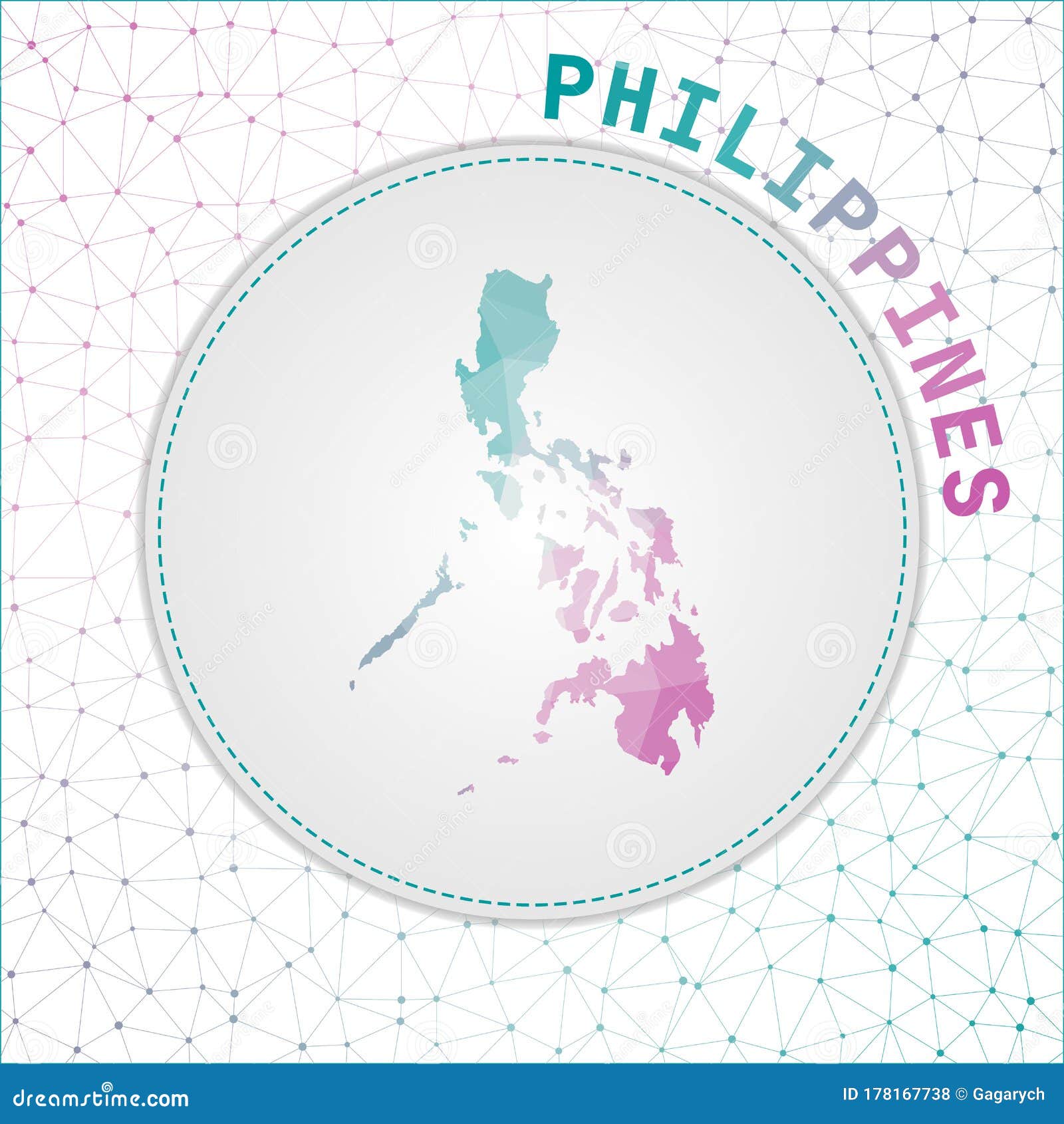 Vector Polygonal Philippines Map. Stock Vector - Illustration of ...