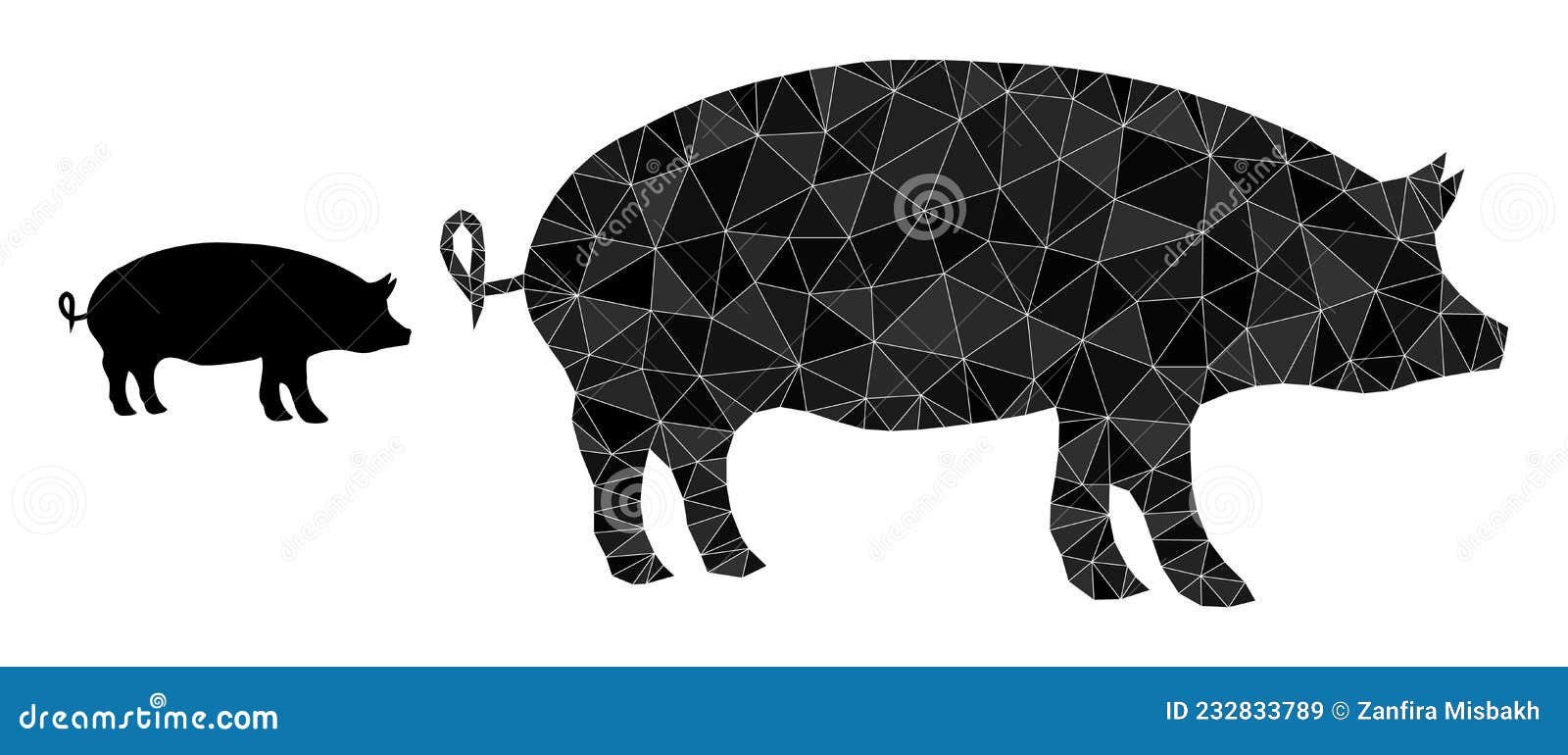 Vector Polygonal Pig Icon stock vector. Illustration of abstract ...