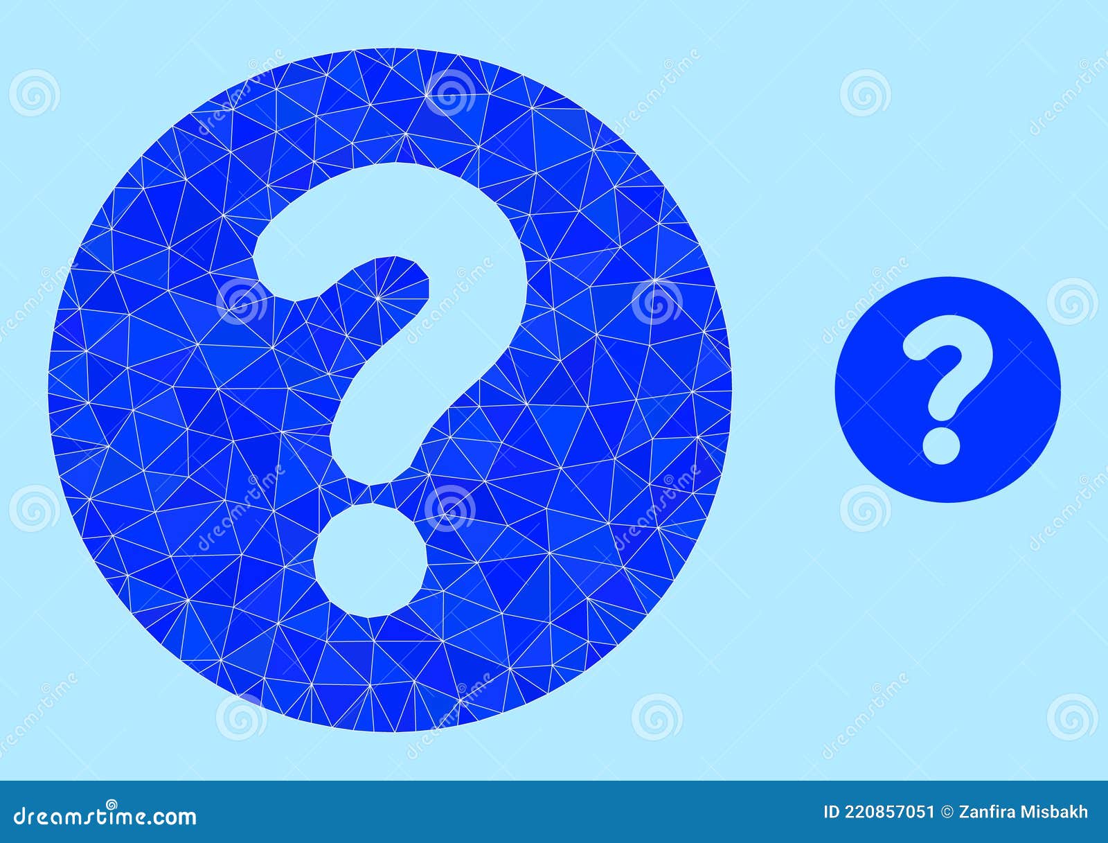 Vector Polygonal Query Icon Stock Vector - Illustration of vector ...