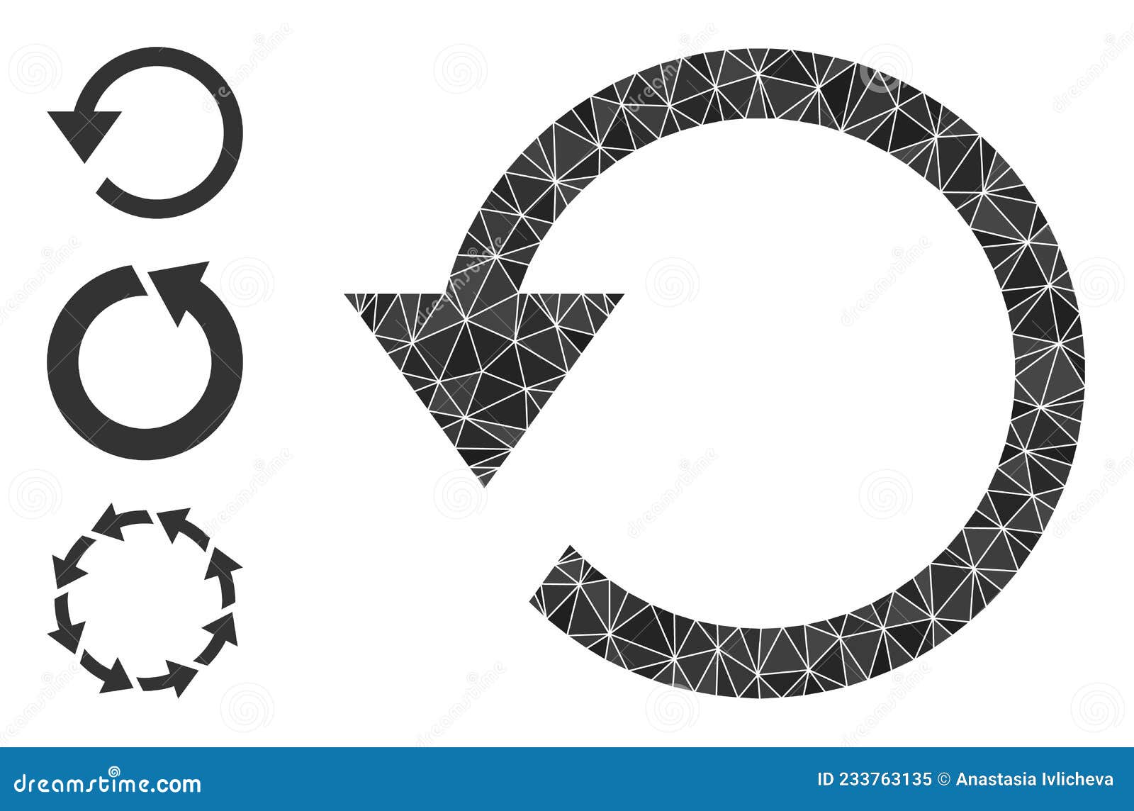 Vector Polygonal Rotate Ccw Icon and Similar Icons Stock Vector ...