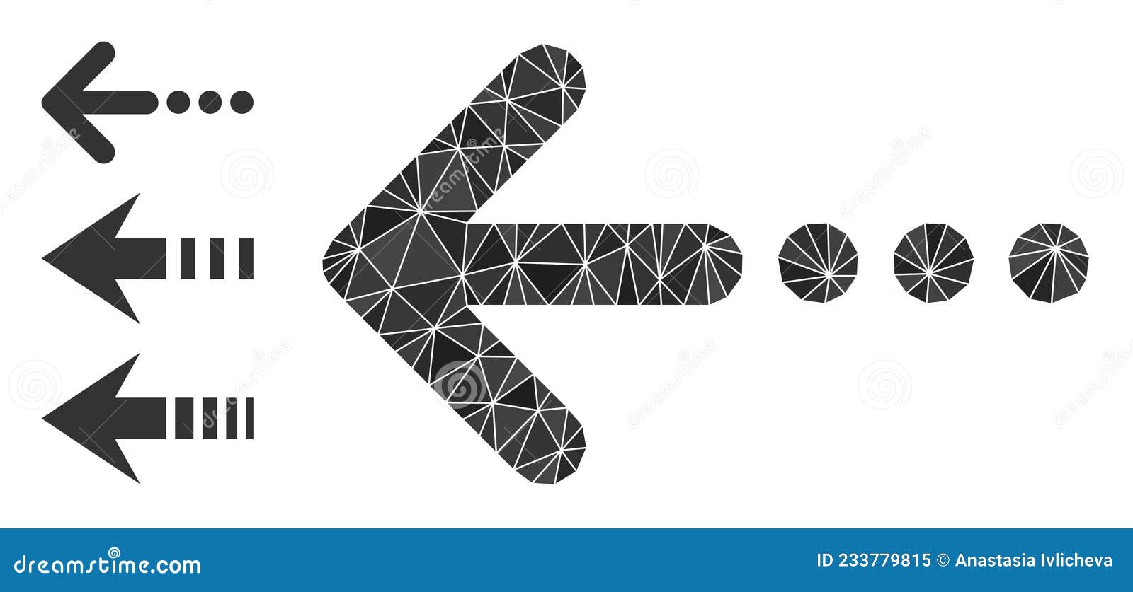 Vector Polygonal Send Left Icon and Other Icons Stock Vector ...