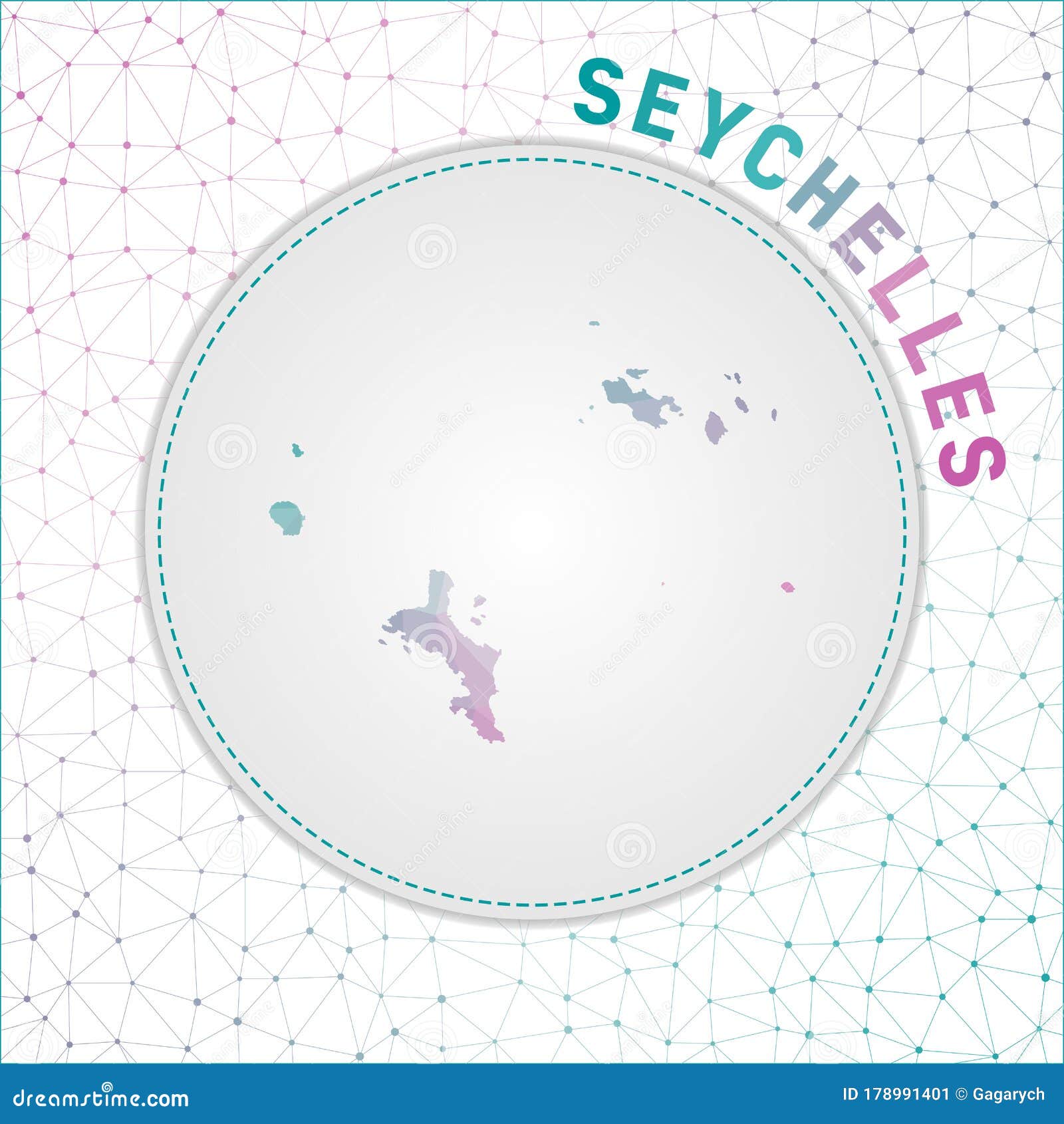 Vector Map Seychelles And Victoria. Isolated Vector Illustration. Black ...