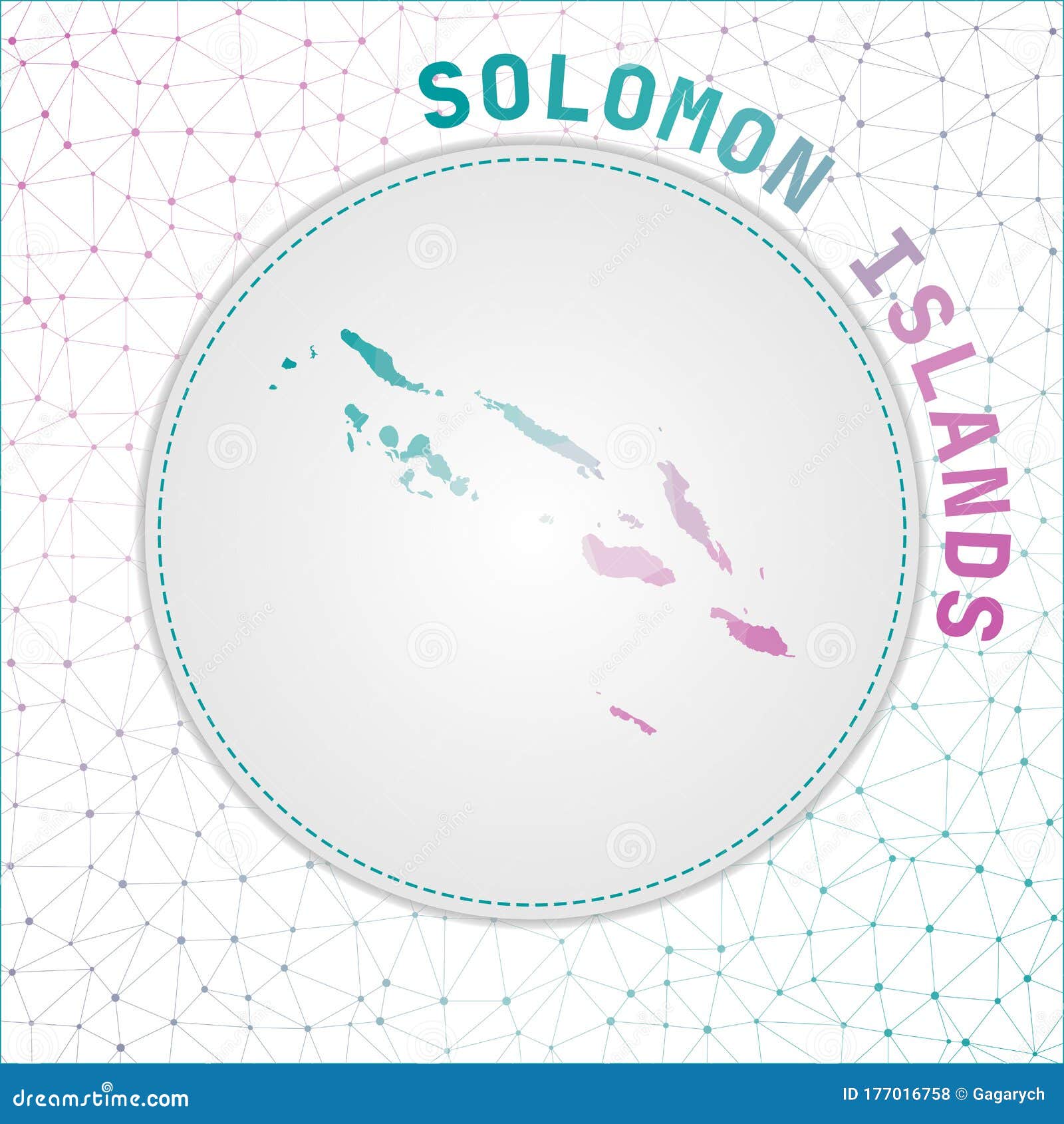 Vector Polygonal Solomon Islands Map. Stock Vector - Illustration of ...