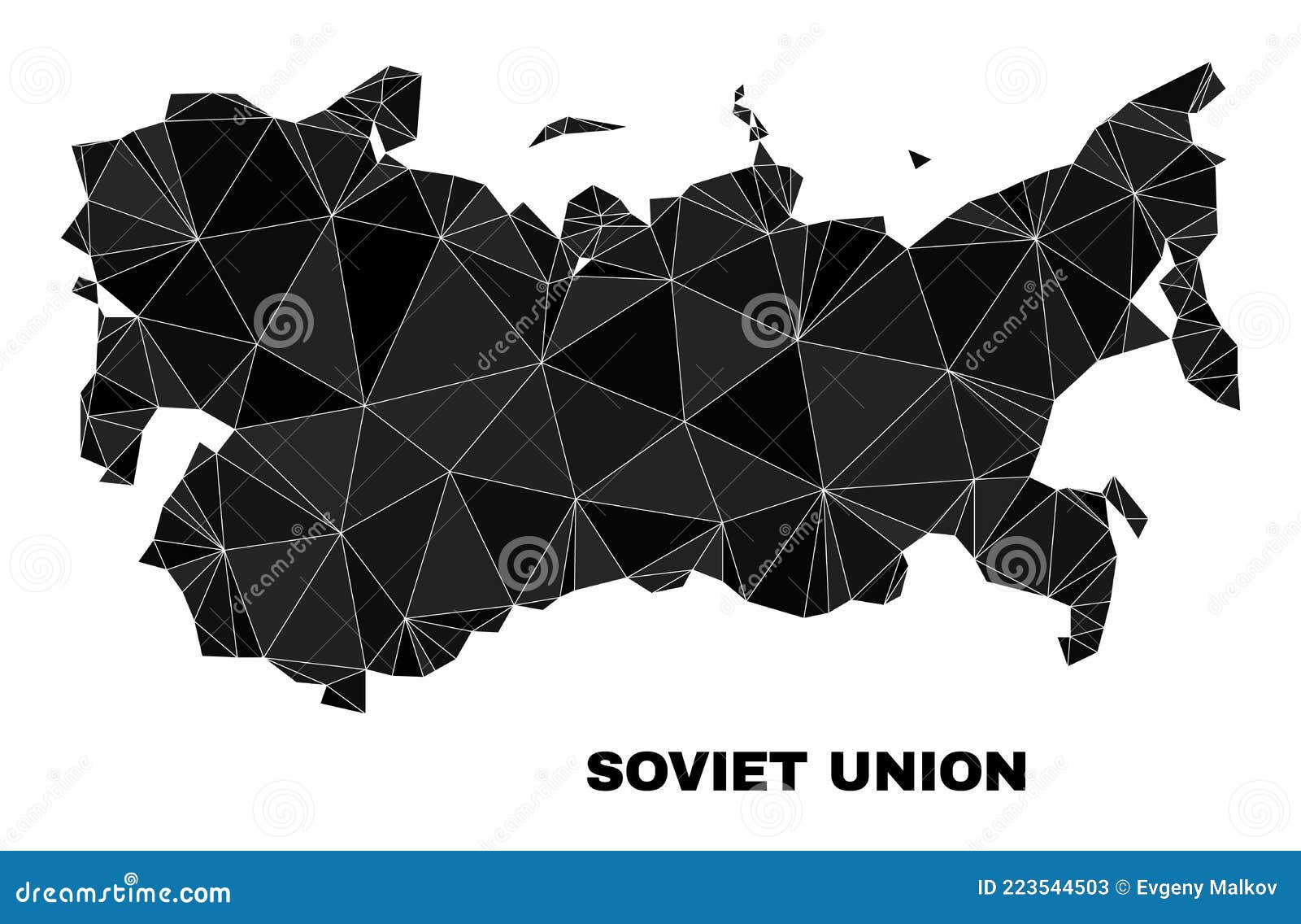 Vector Polygonal Soviet Union Map Stock Vector - Illustration of model ...