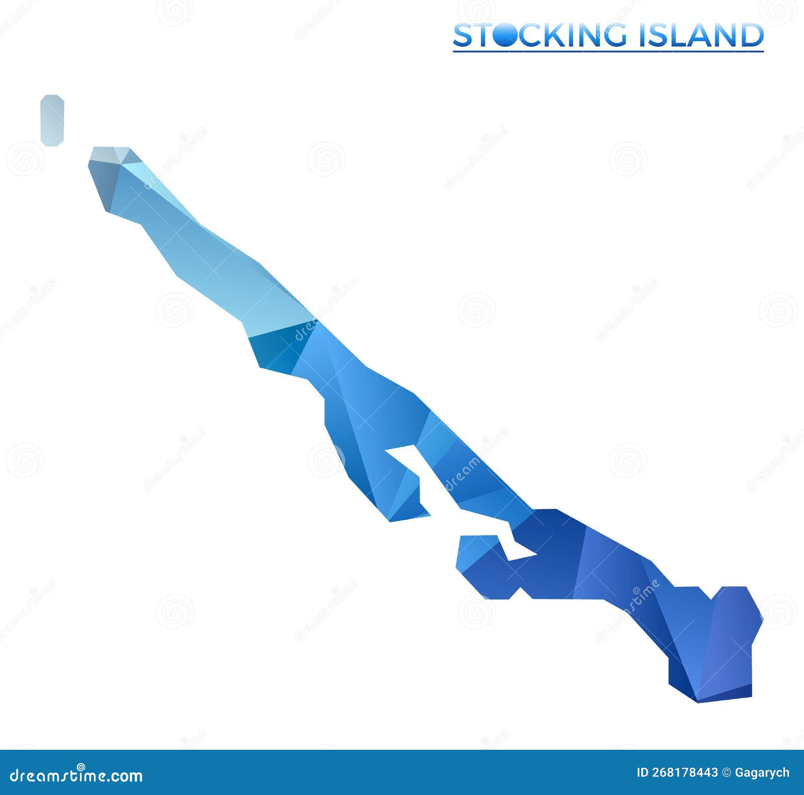 Vector Polygonal Stocking Island Map. Stock Vector - Illustration of america, nassau: 268178443