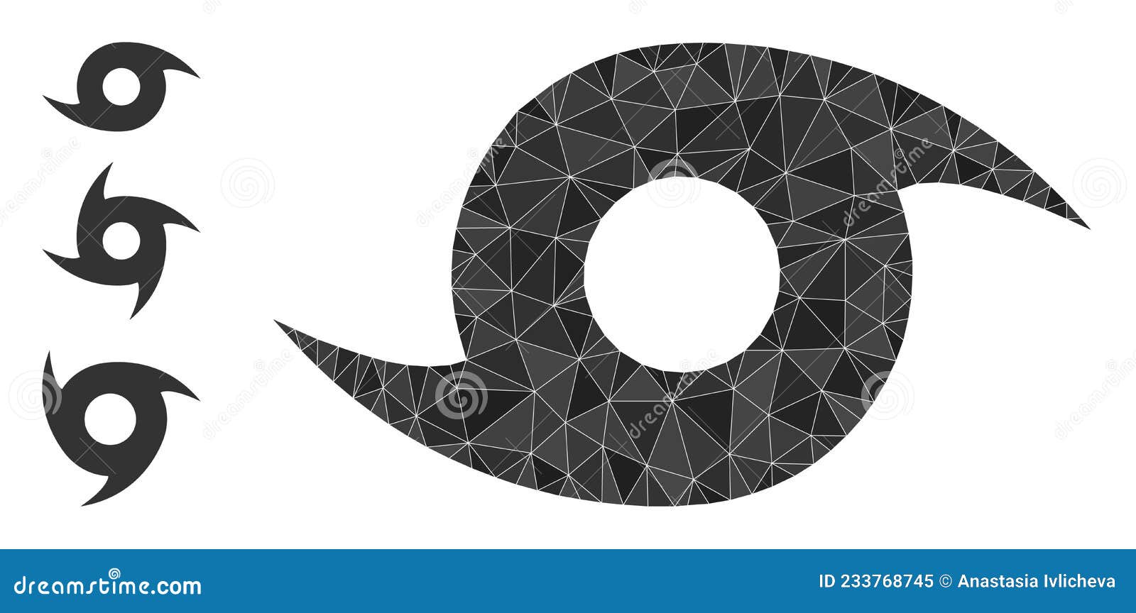 Vector Polygonal Storm Whirlpool Icon and Other Icons Stock Vector ...