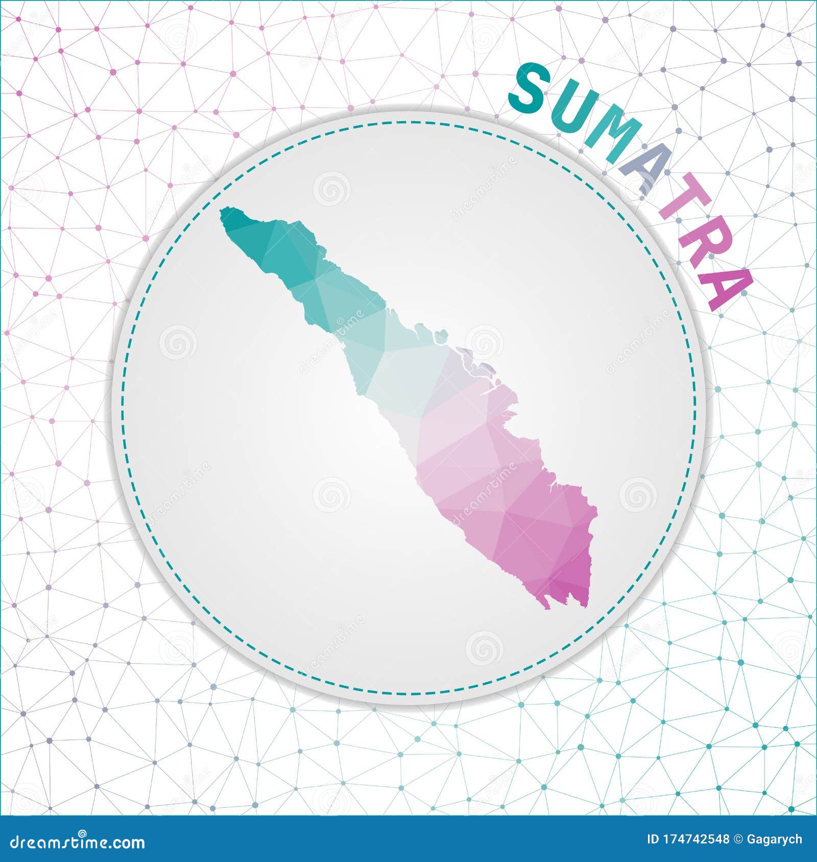 Vector Polygonal Sumatra Map. Stock Vector - Illustration of ...