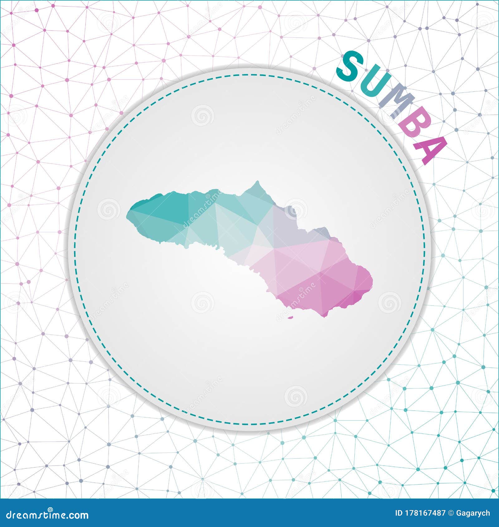 Vector Polygonal Sumba Map. Stock Vector - Illustration of collage ...