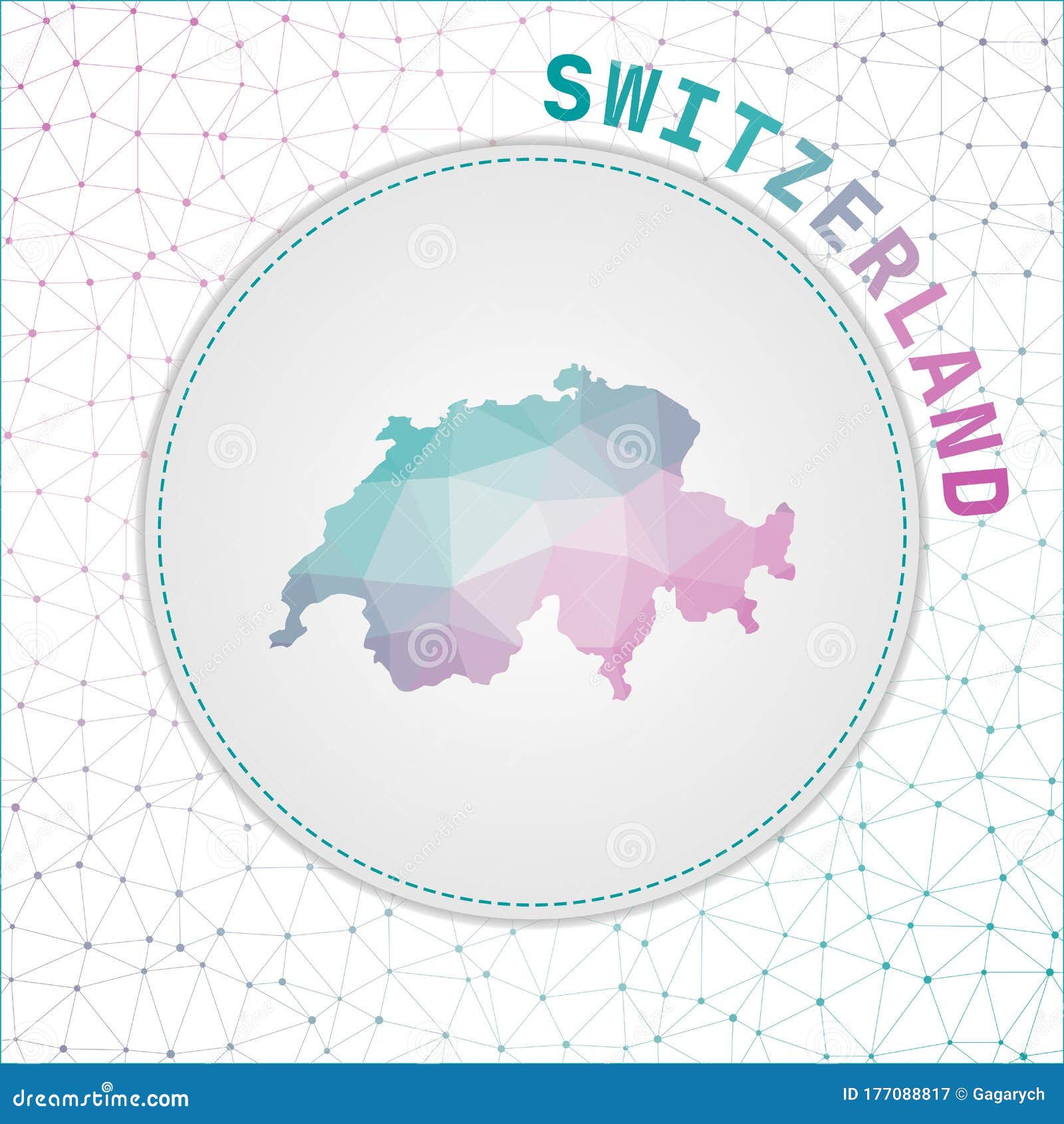Vector Polygonal Switzerland Map. Stock Vector - Illustration of ...