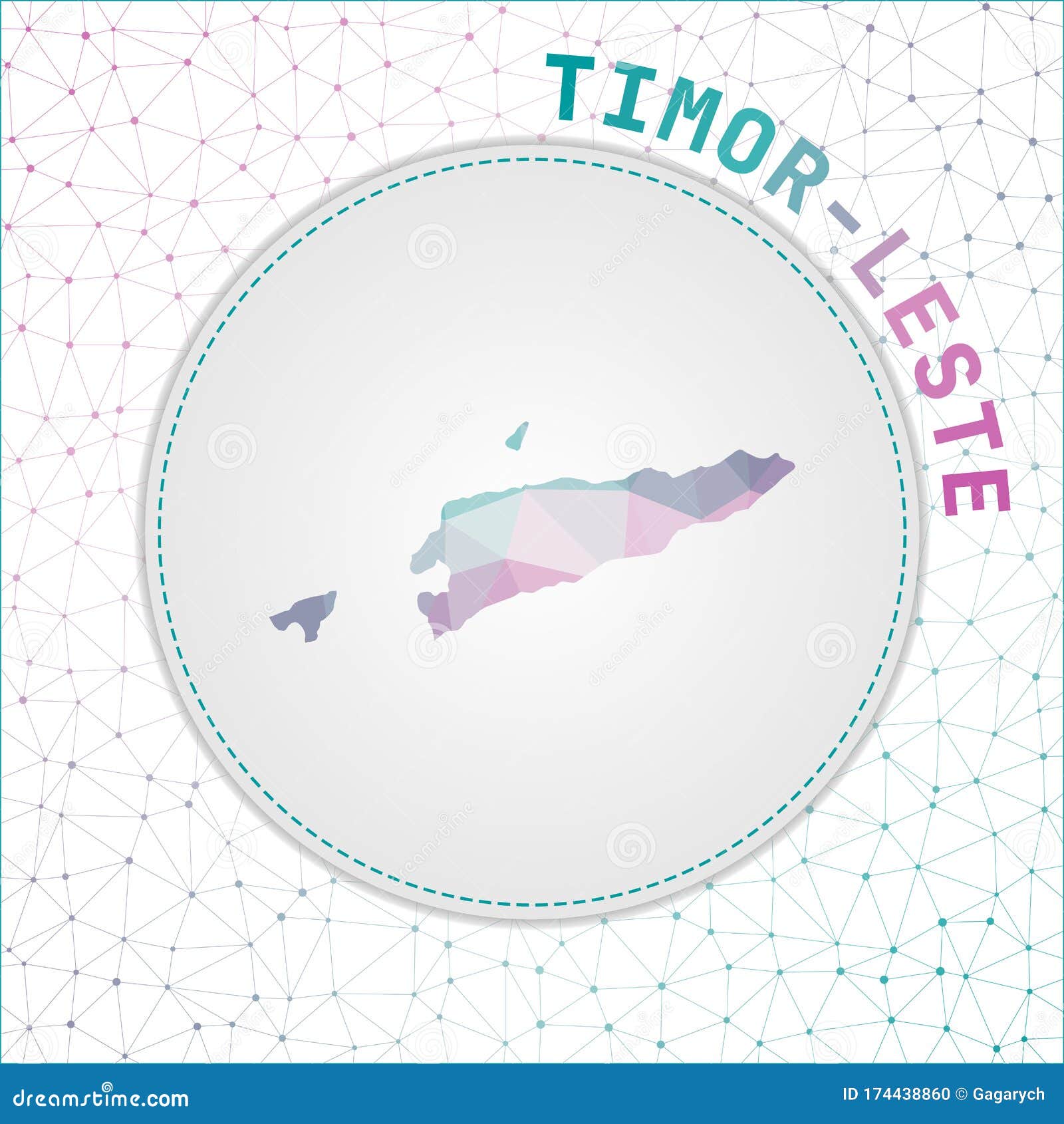 Vector Polygonal Timor-Leste Map. Stock Vector - Illustration of card ...