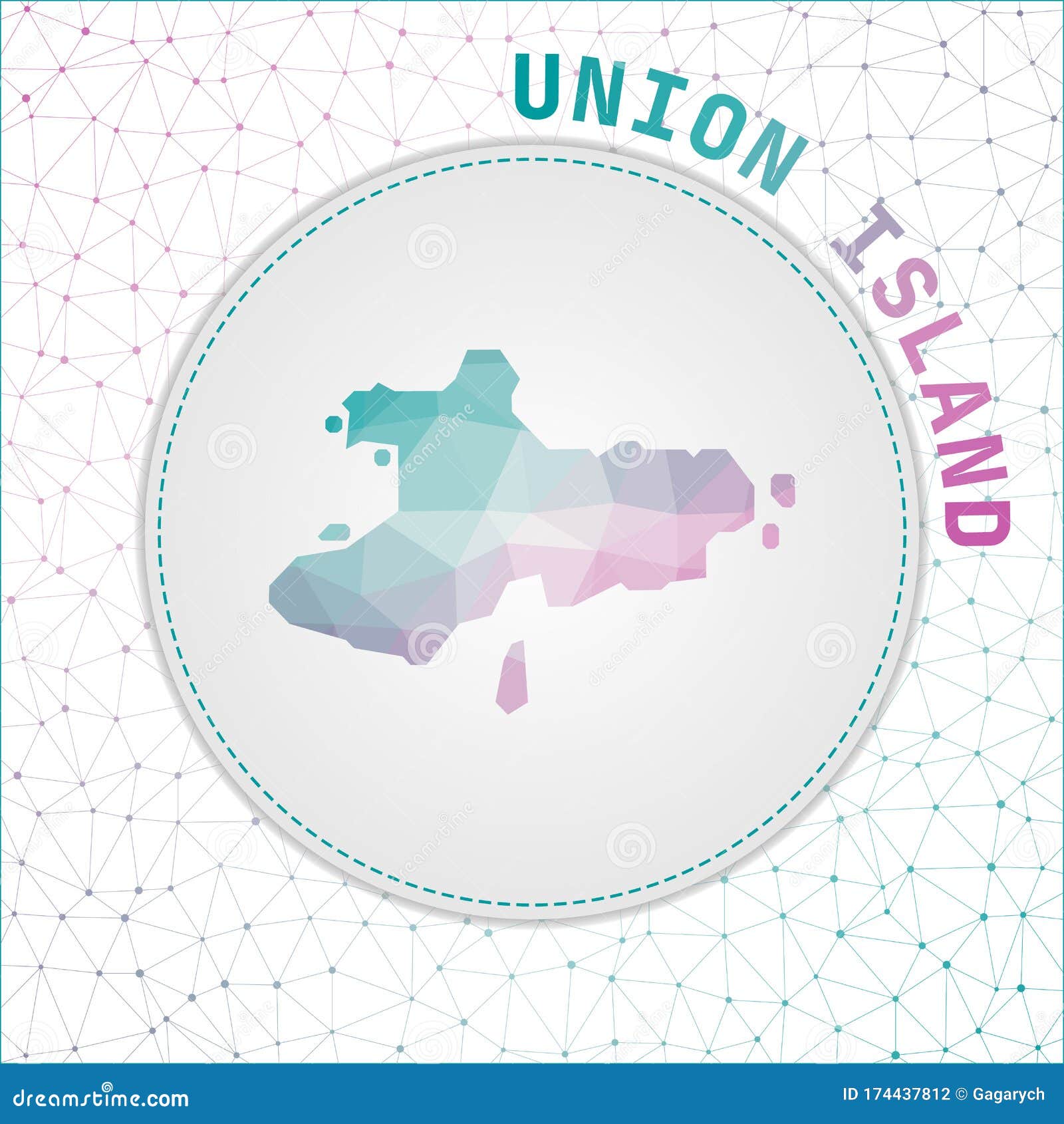 Union Island Map Sticker. Vector Illustration | CartoonDealer.com ...