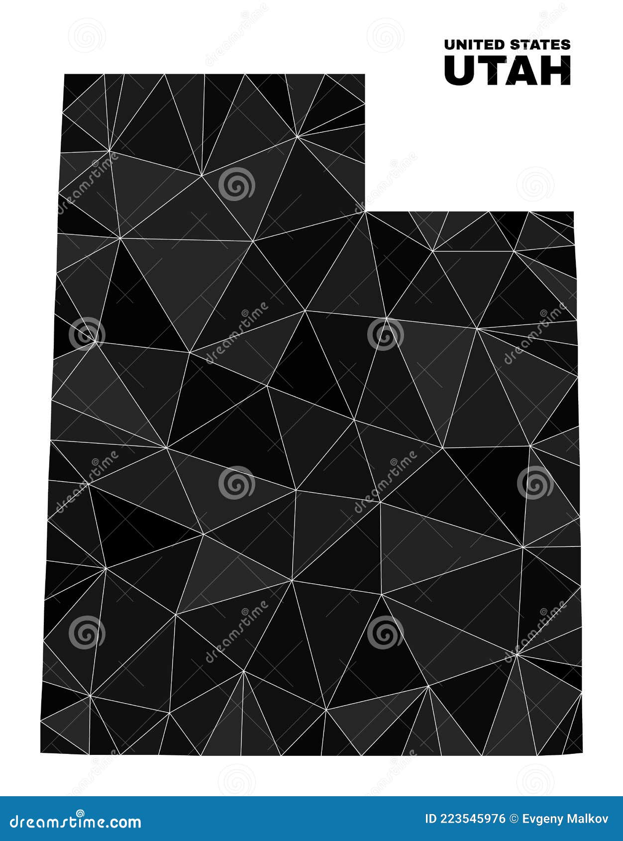 Vector Polygonal Utah State Map Stock Vector - Illustration of ...