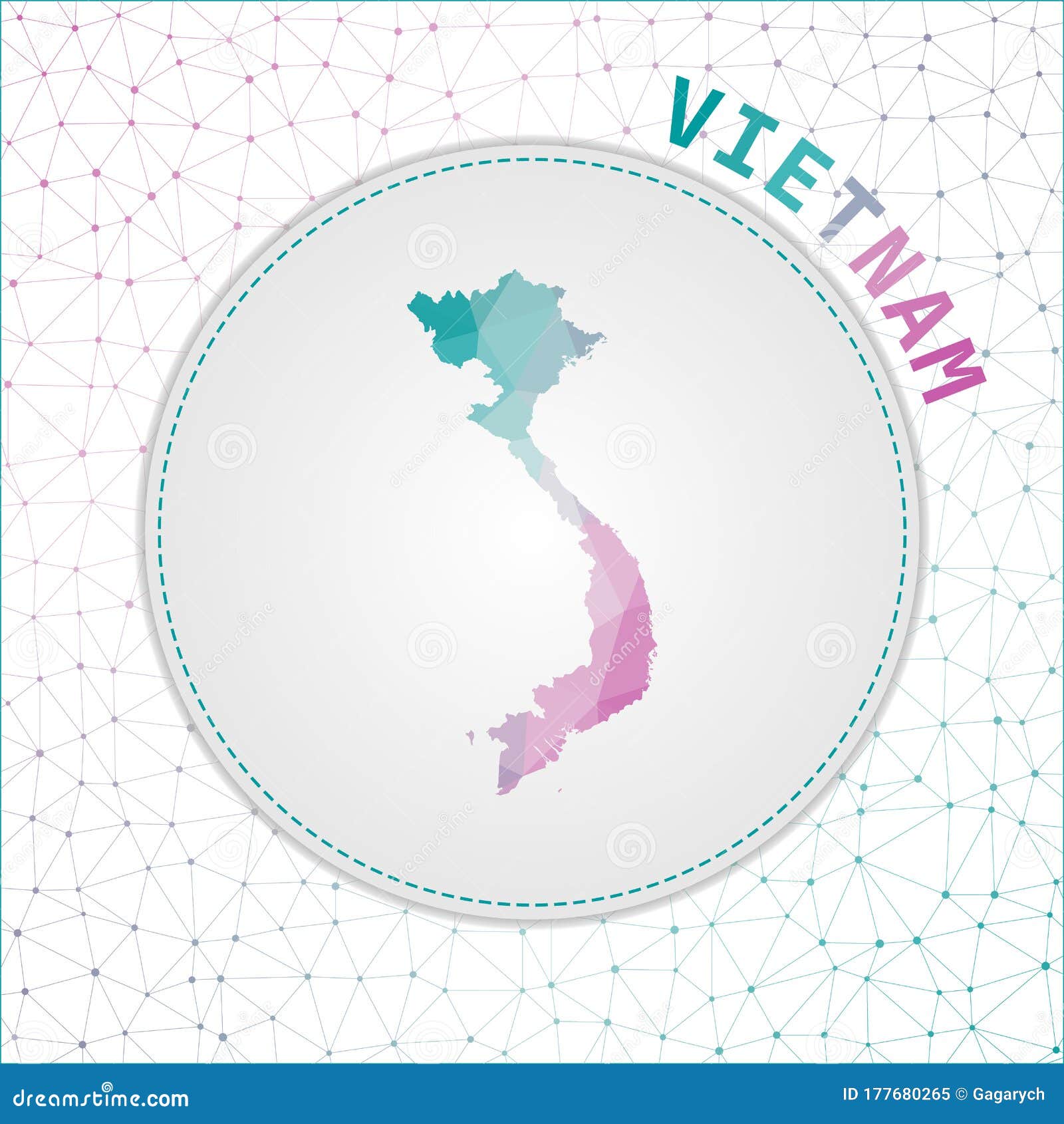 Vector Polygonal Vietnam Map. Stock Vector - Illustration of graphic ...