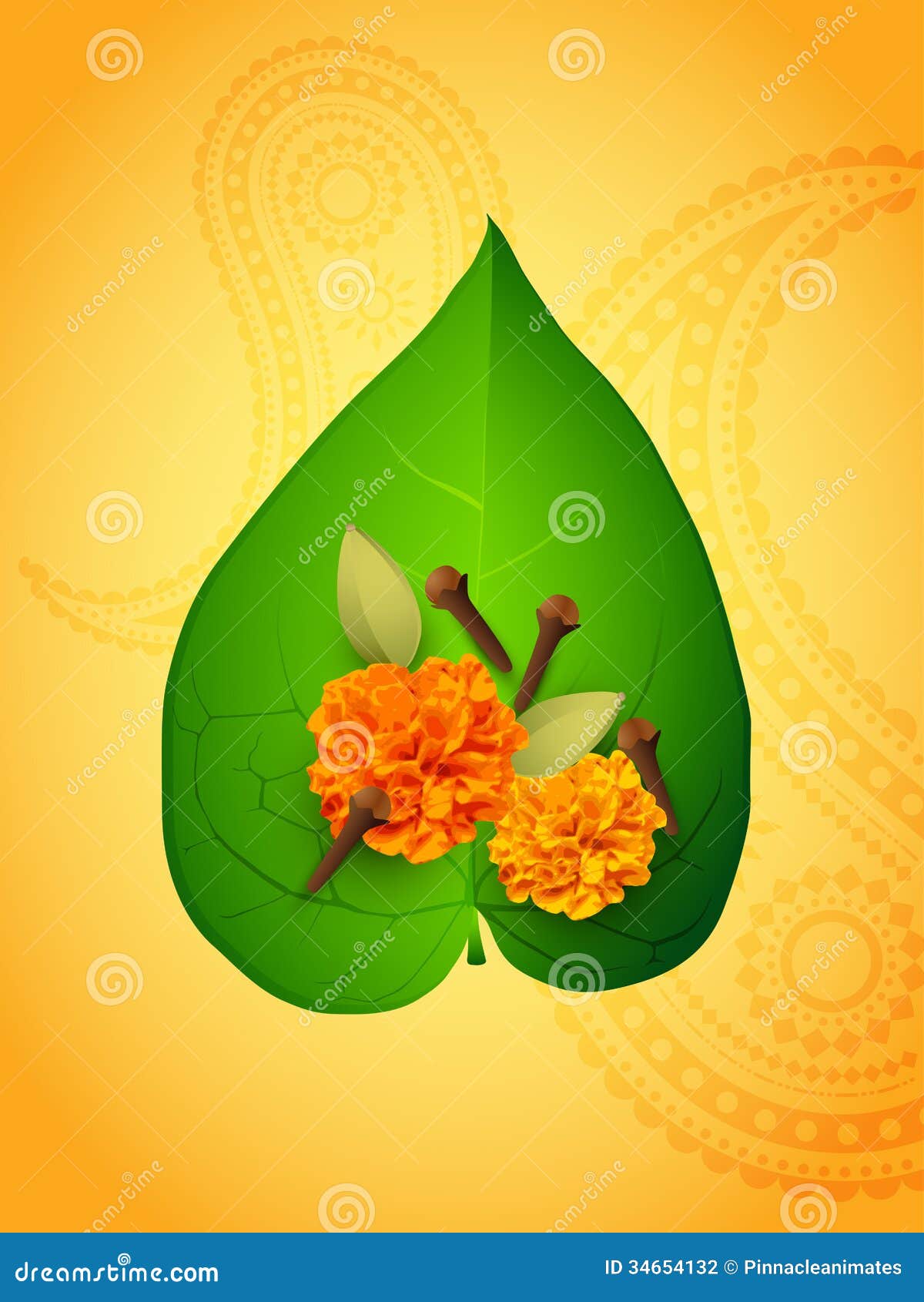 Vector pooja item stock vector. Illustration of hindu - 34654132