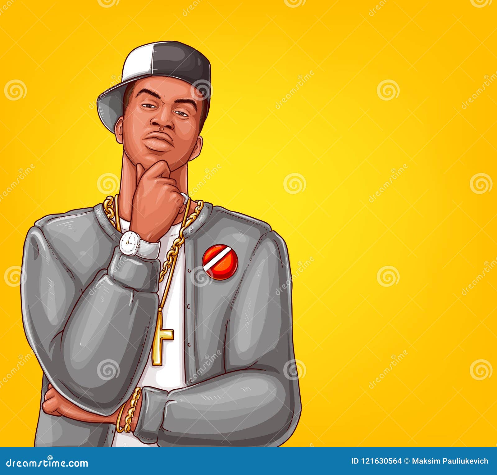 African American Hip Hop Male Stock Illustrations – 381 African ...