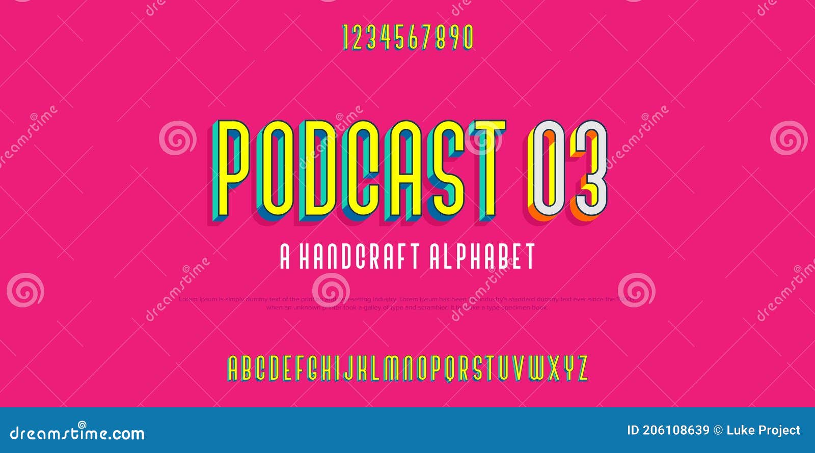 Vector of Pop Retro Colorful Font Alphabet. Stock Vector - Illustration ...