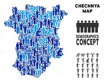 Demographics Chechnya Map stock vector. Illustration of composed ...