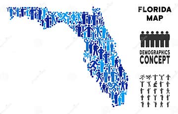 Demographics Florida Map stock vector. Illustration of elements - 119830769