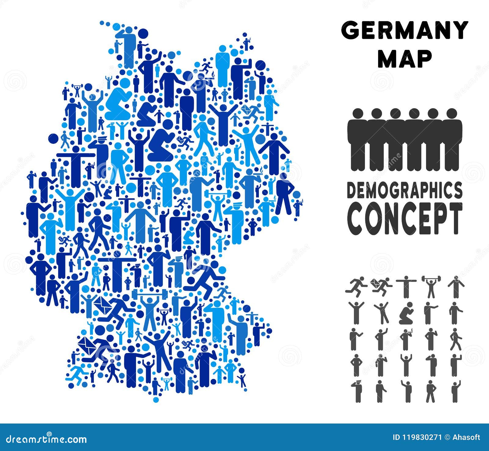 People Germany Map stock vector. Illustration of abstract - 119830271