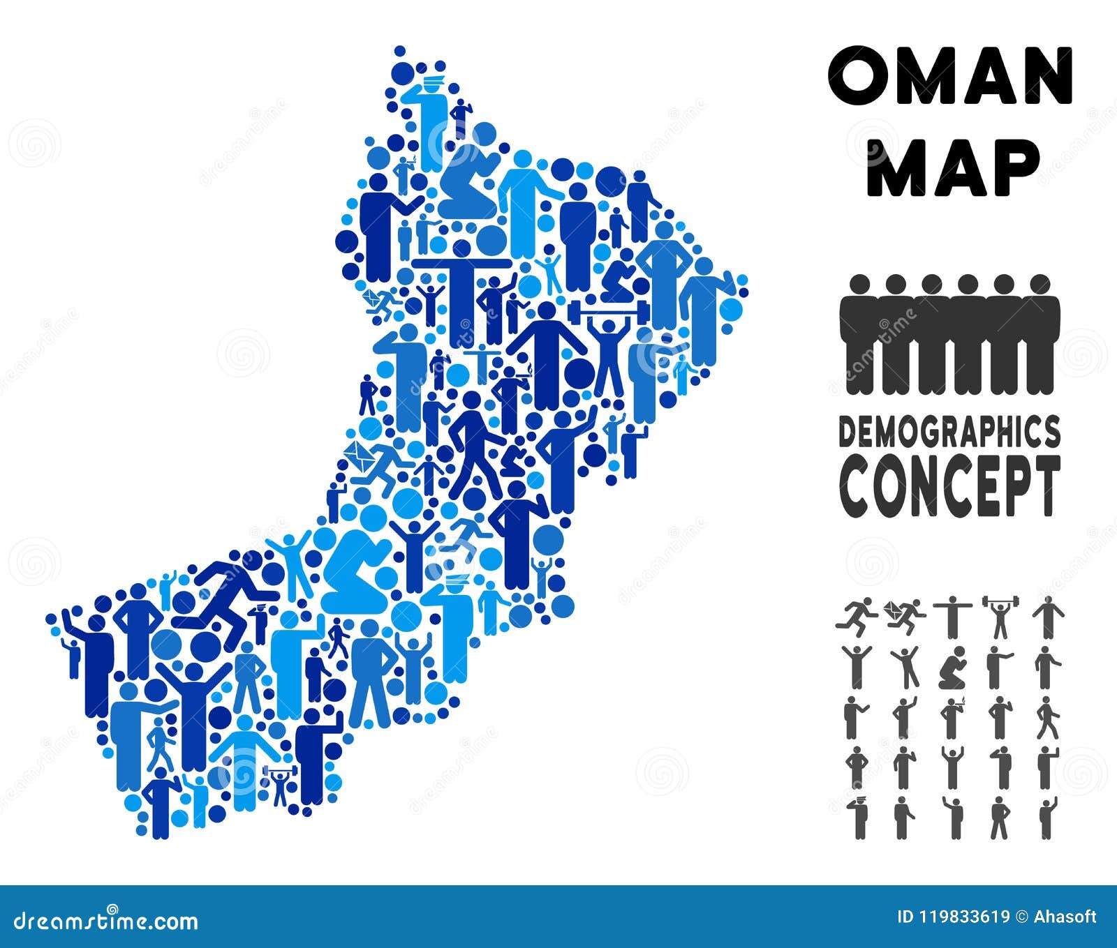 People Oman Map stock vector. Illustration of community - 119833619