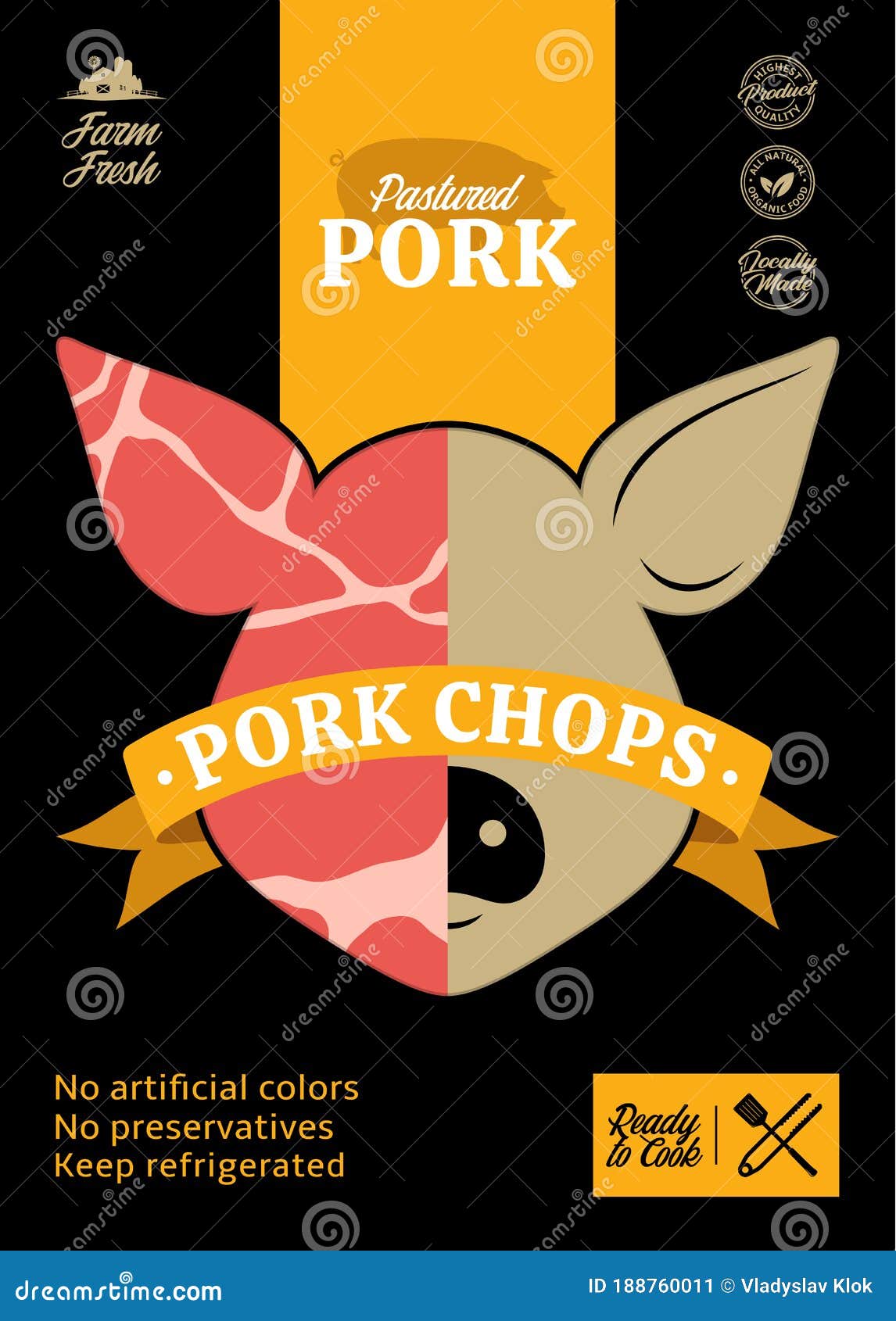Vector Pork Logos, Badges, Labels, Signs, Emblems. Vintage Style Of ...