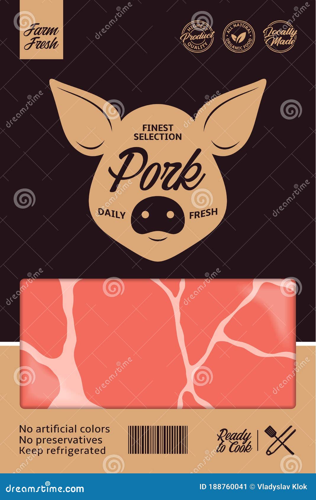 Vector Pork Logos, Badges, Labels, Signs, Emblems. Vintage Style Of ...