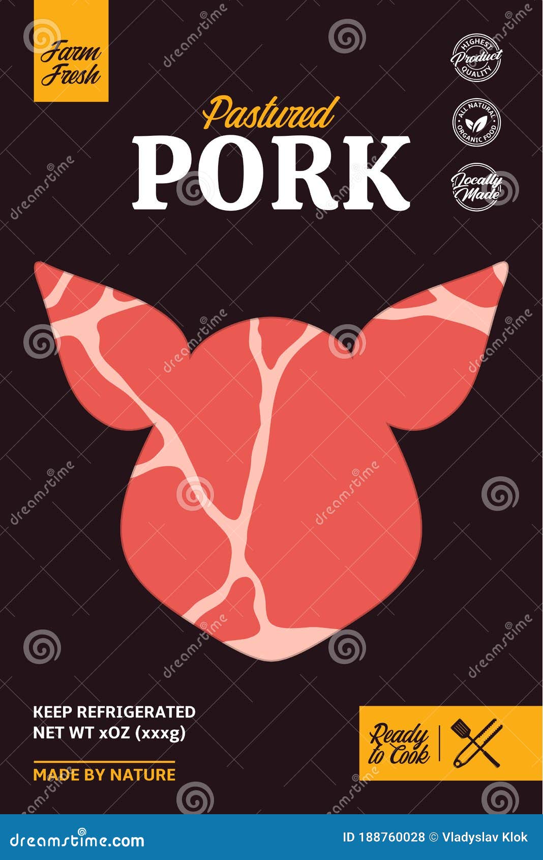 Vector Pork Logos, Badges, Labels, Signs, Emblems. Vintage Style Of ...