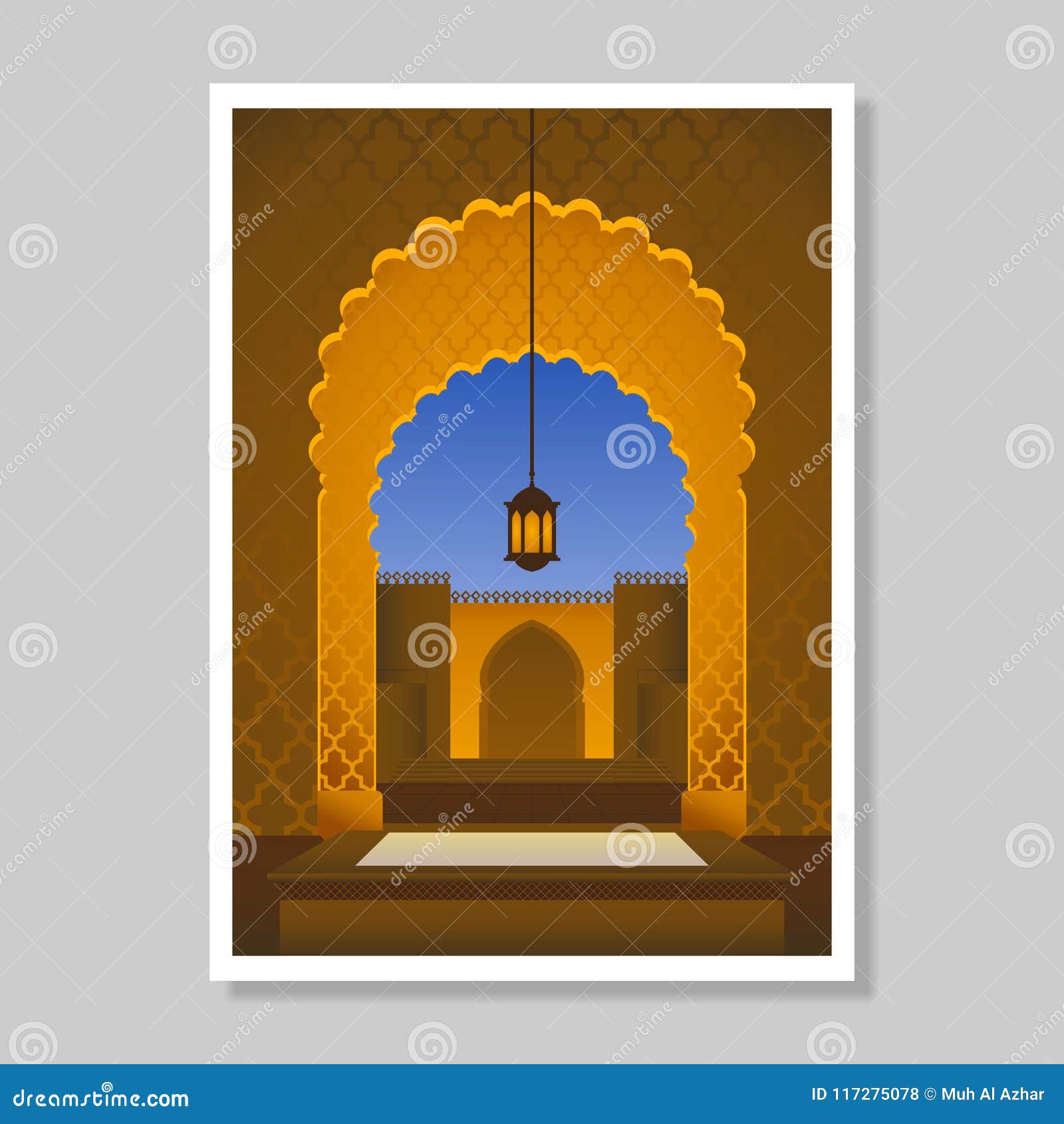 Beautiful Islamic Gate Vector Illustration | CartoonDealer.com #117275078