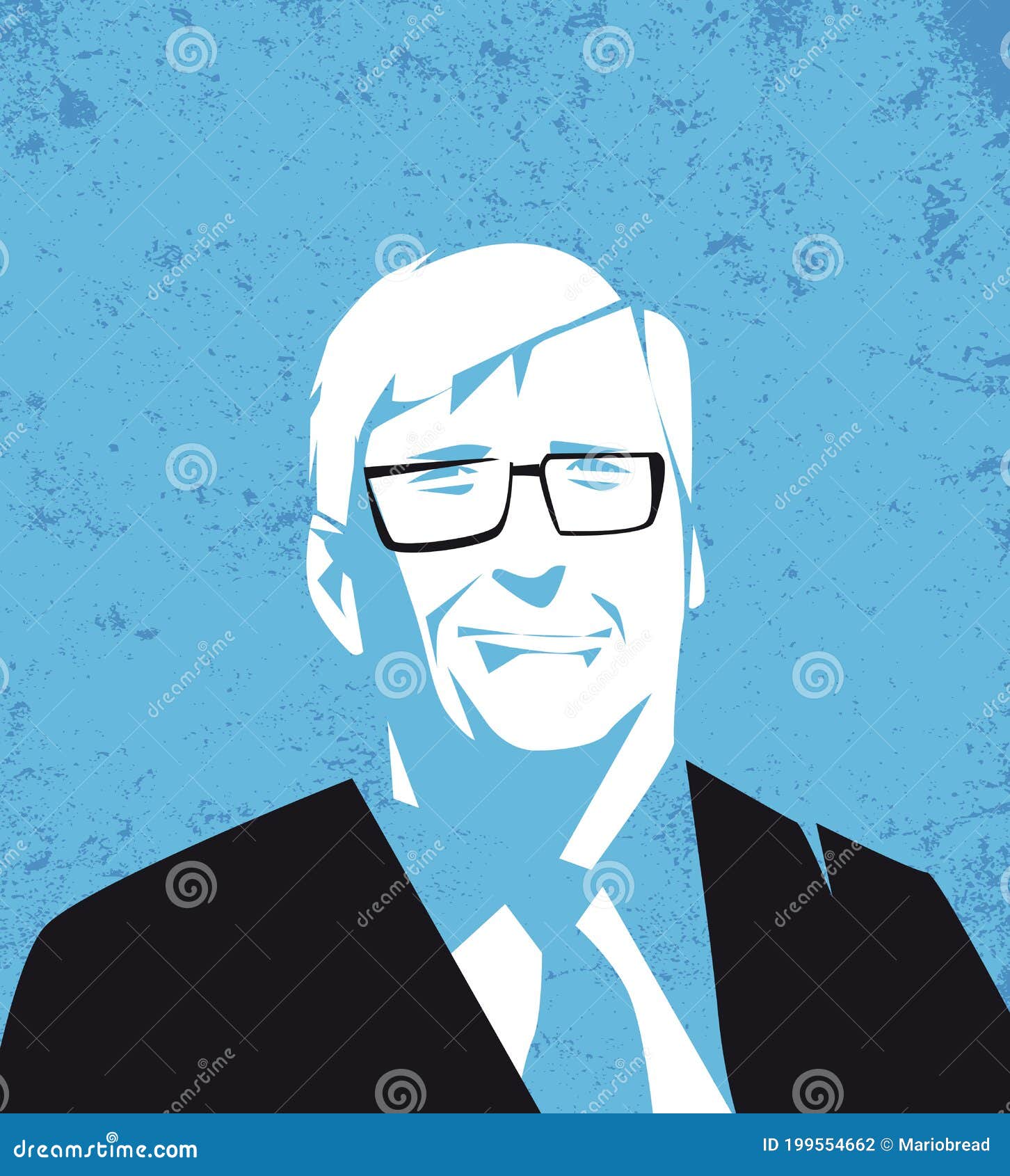 Bill Gates, Microsoft Chairman, Vector Portrait Editorial Photography ...
