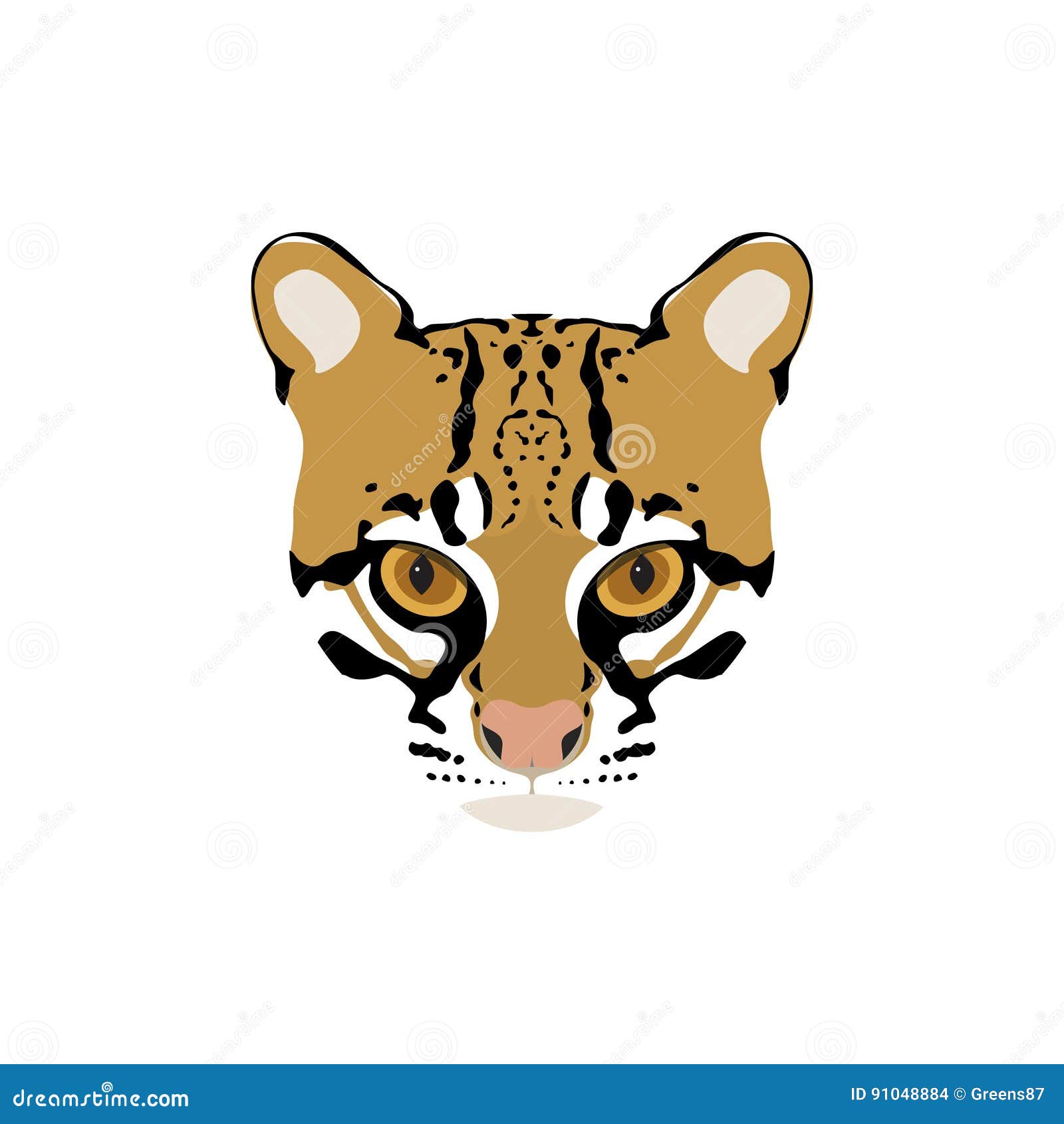 Ocelot - Vector Illustration Sketch Hand Drawn With Black Lines ...